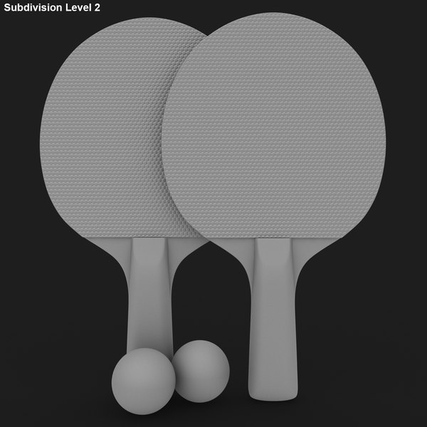 3d model realistic ping pong paddle