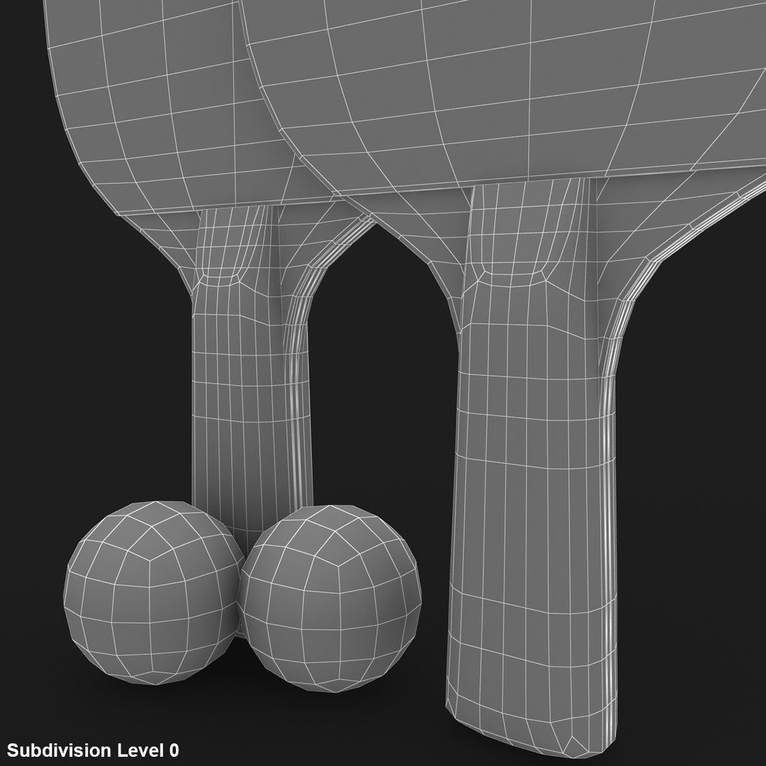 3d Model Realistic Ping Pong Paddle