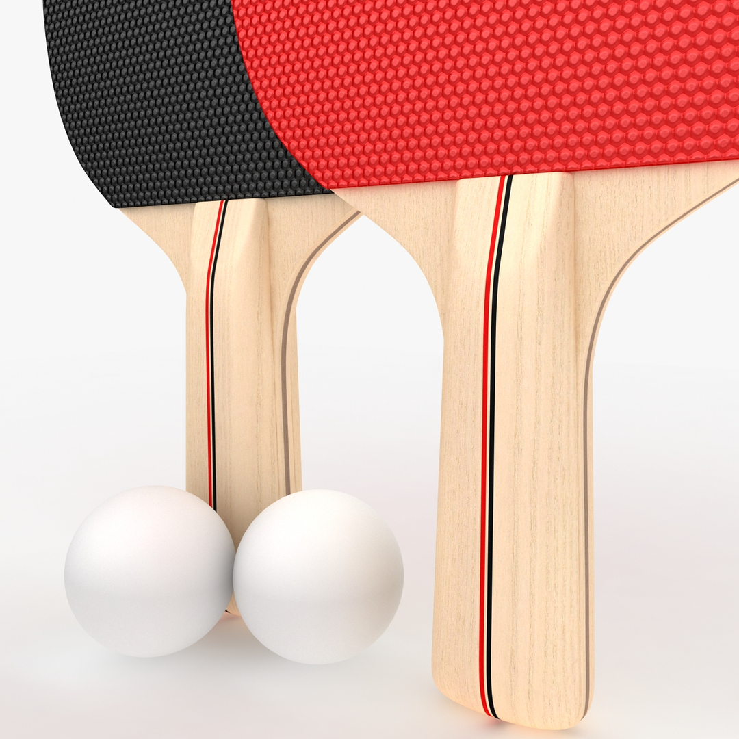 3d model realistic ping pong paddle