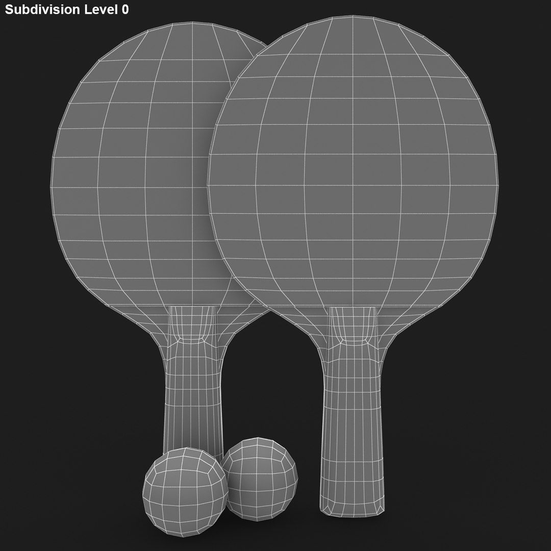 3d Model Realistic Ping Pong Paddle