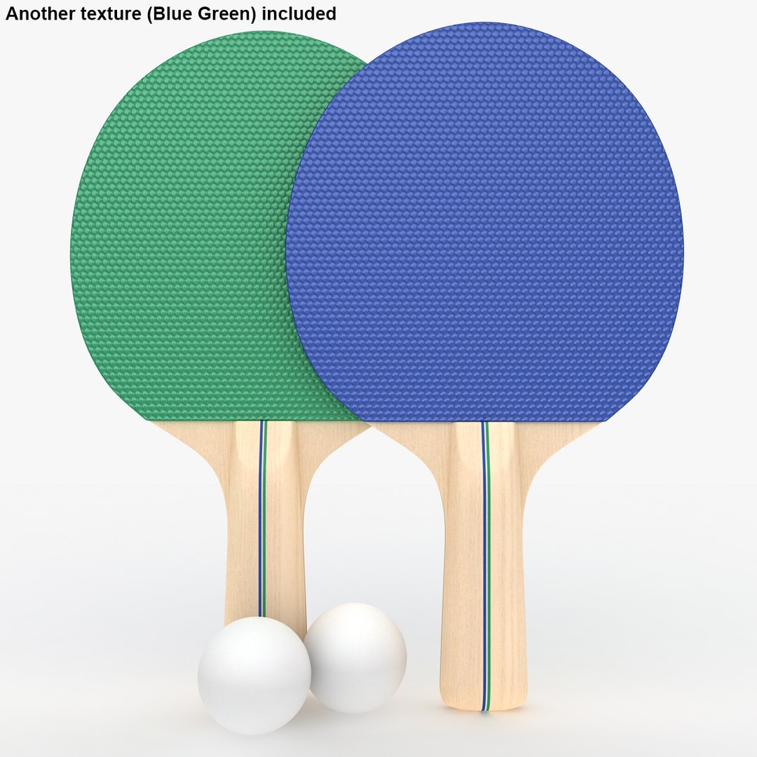 3d Model Realistic Ping Pong Paddle