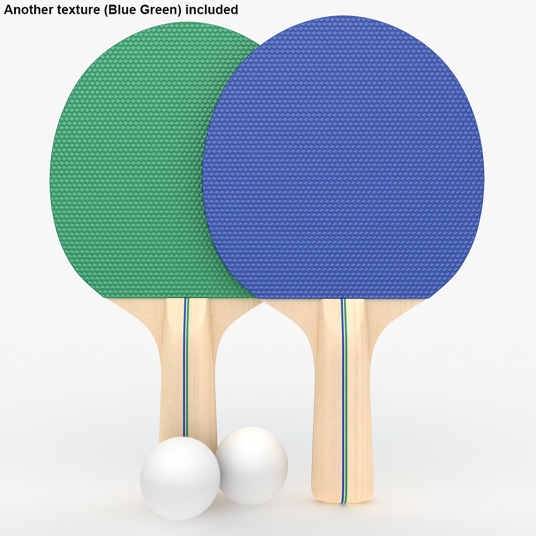 3d model realistic ping pong paddle