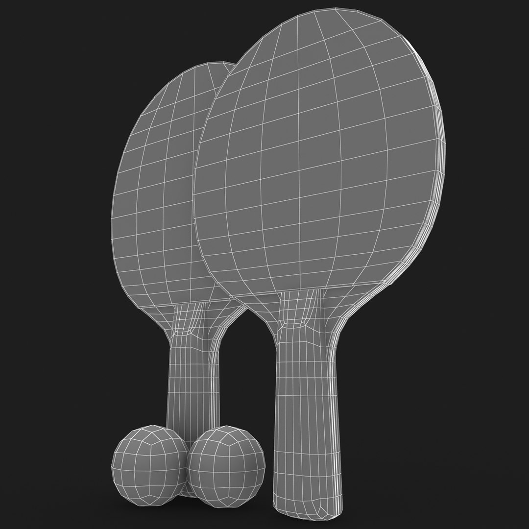 3d Model Realistic Ping Pong Paddle
