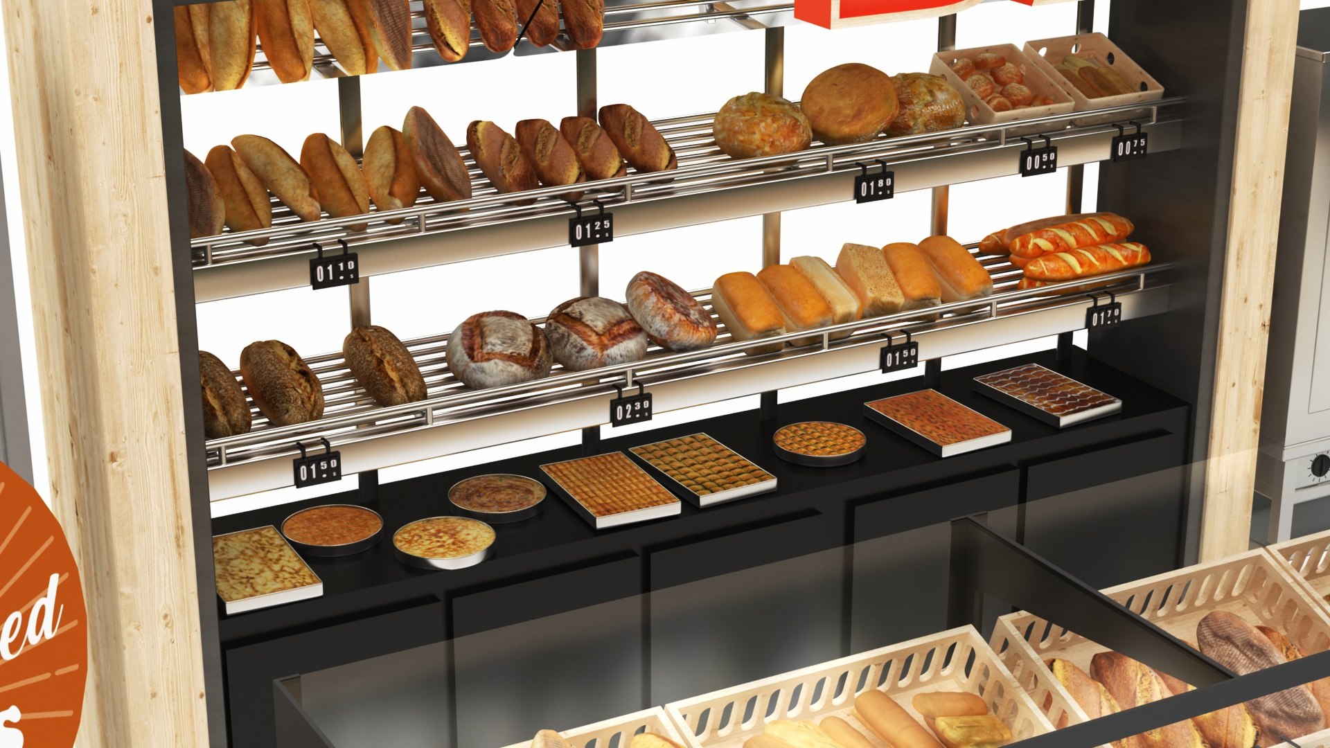 3D Bakery Display Stand - TurboSquid 1576656