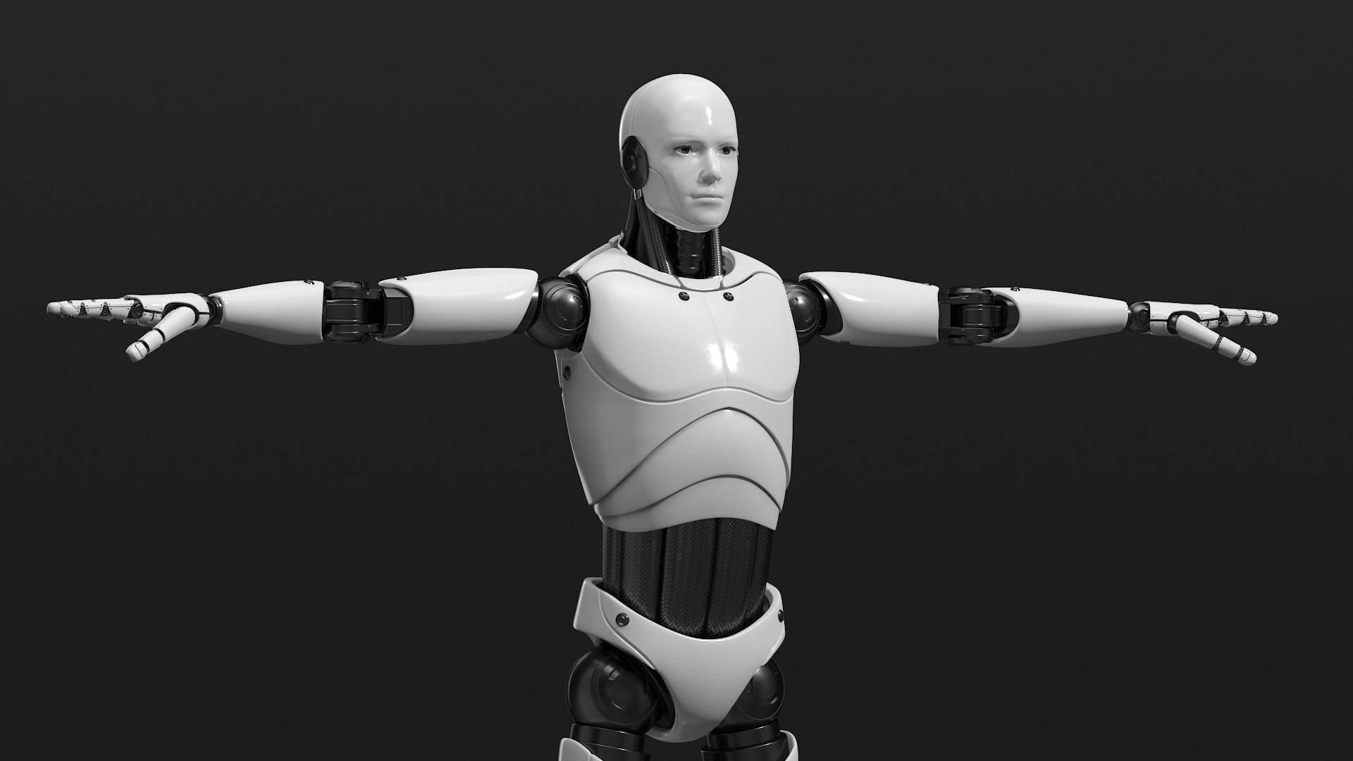 3D Cyborg Male T-pose - TurboSquid 2101323
