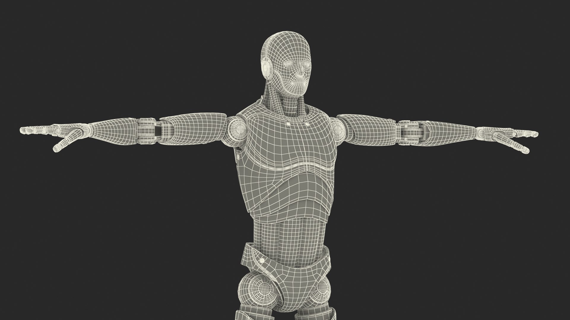 3D Cyborg Male T-pose - TurboSquid 2101323