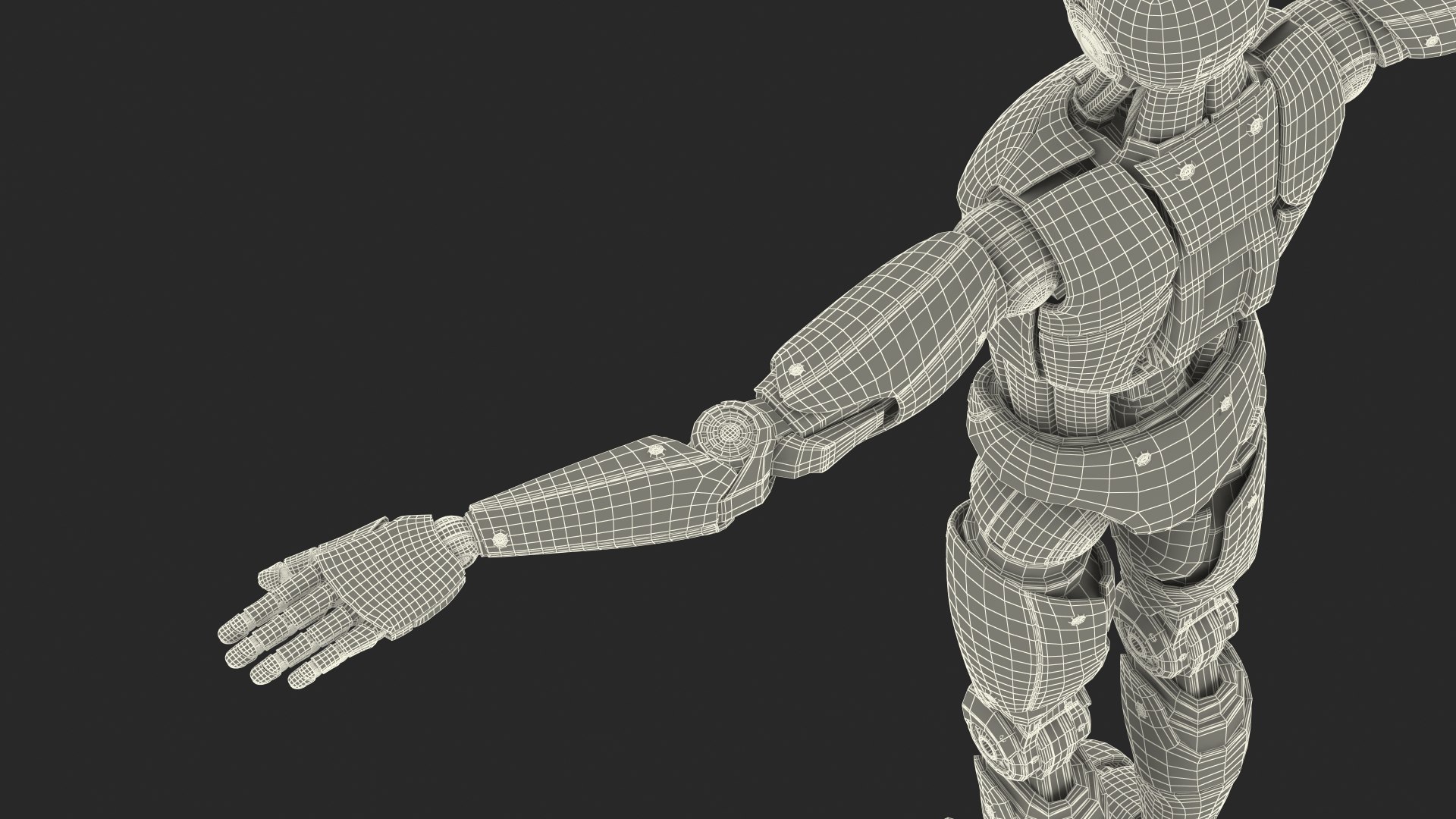 3D Cyborg Male T-pose - TurboSquid 2101323