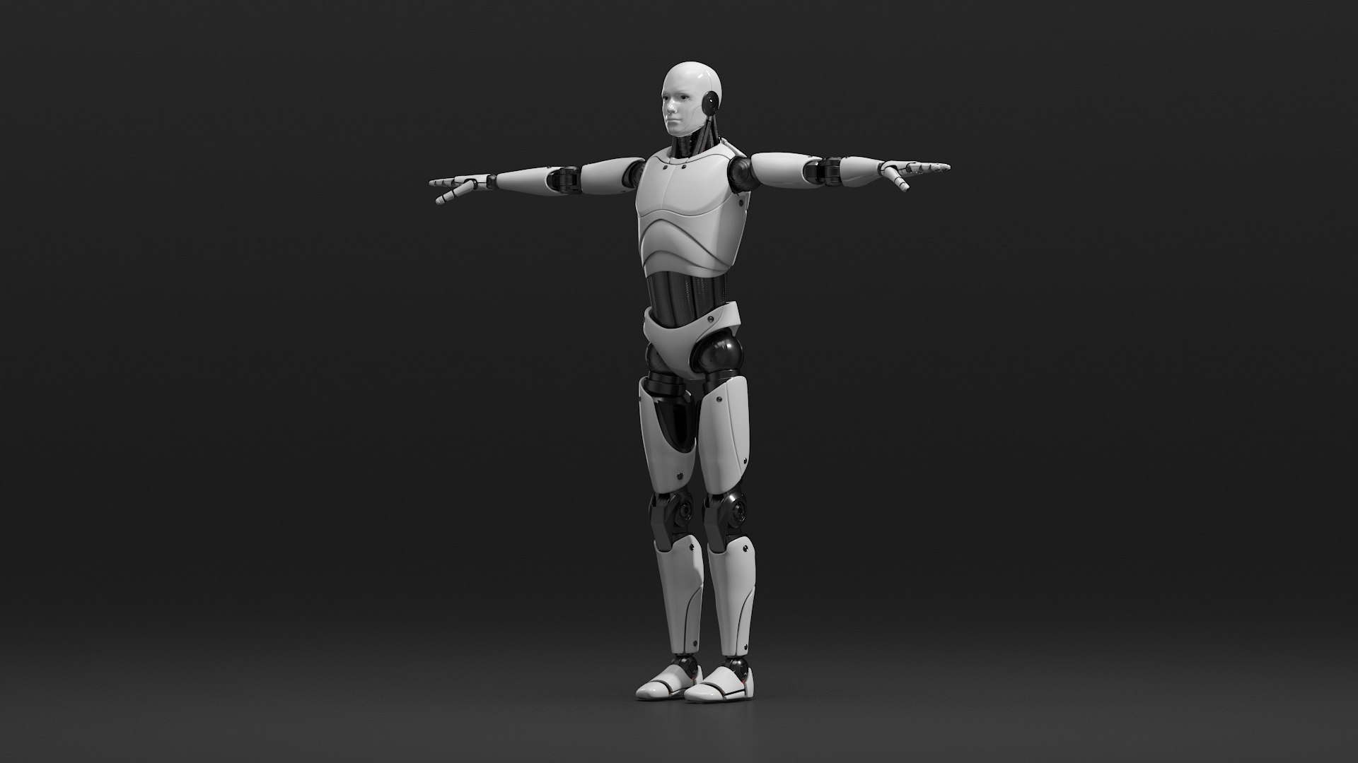 3D Cyborg Male T-pose - TurboSquid 2101323