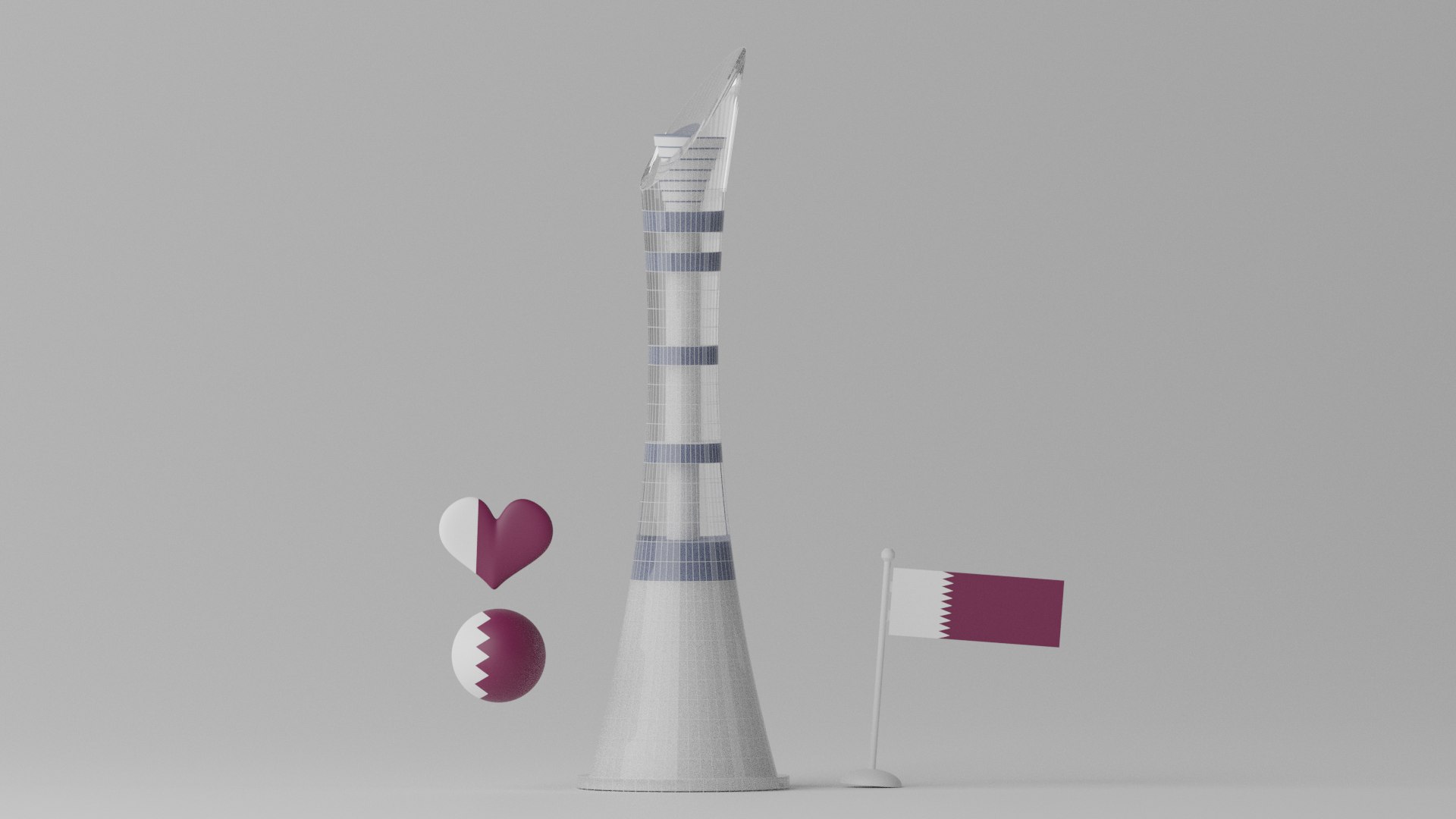 3D Model Aspire Tower Qatar Doha Landmark 1 - TurboSquid 2044052