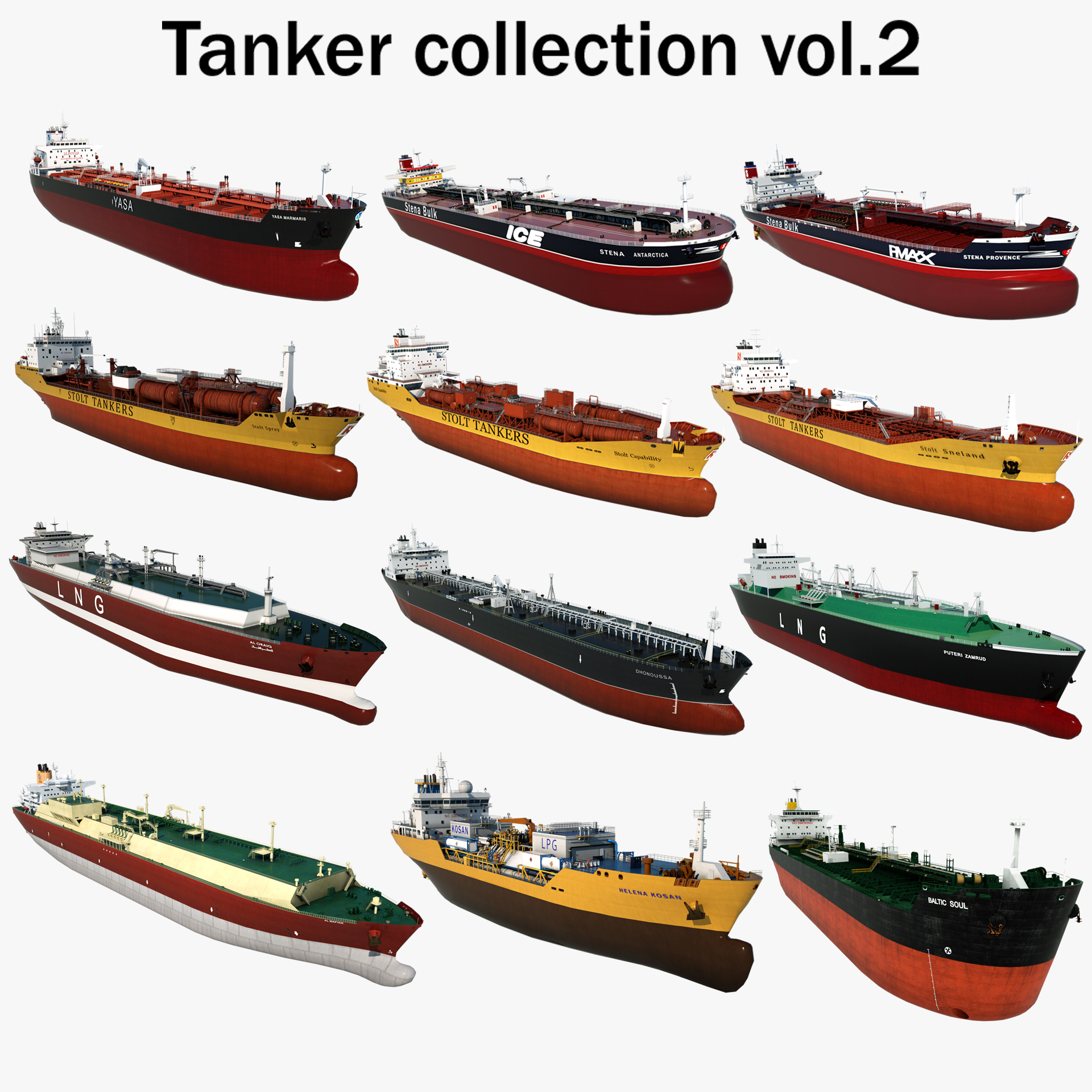 3D oil tankers 2 model - TurboSquid 1292698