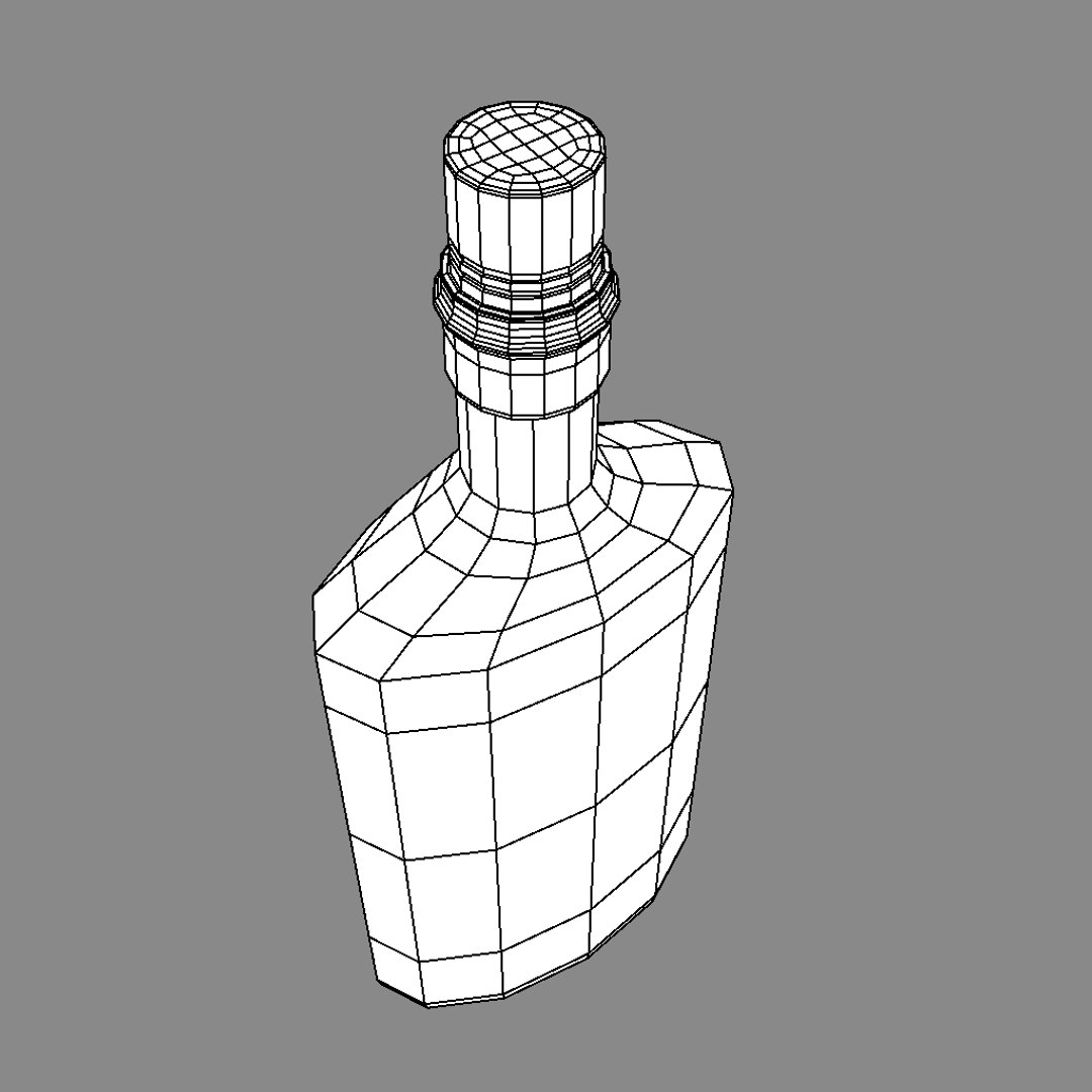 3d Model Of Alcohol Bottle