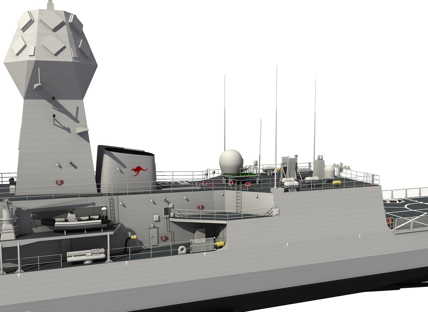 3D Model ANZAC MEKO Class Frigate HMAS ARUNTA FFH 151 - TurboSquid 2096516