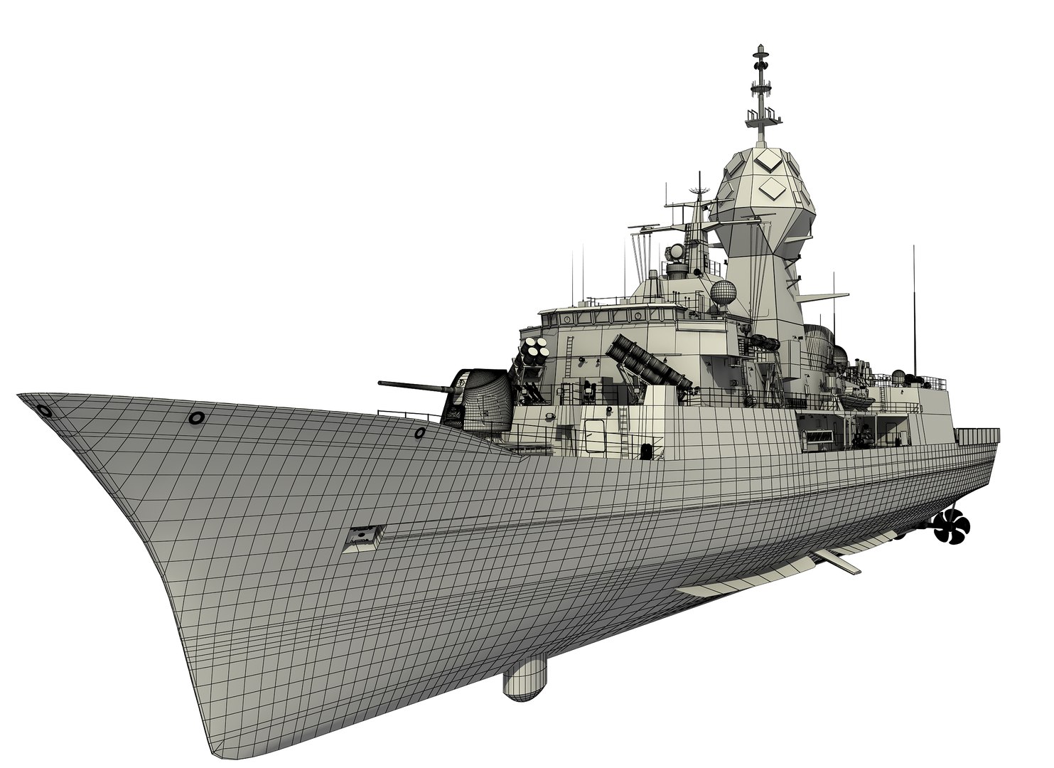 3D model ANZAC MEKO Class Frigate HMAS ARUNTA FFH 151 - TurboSquid 2096516
