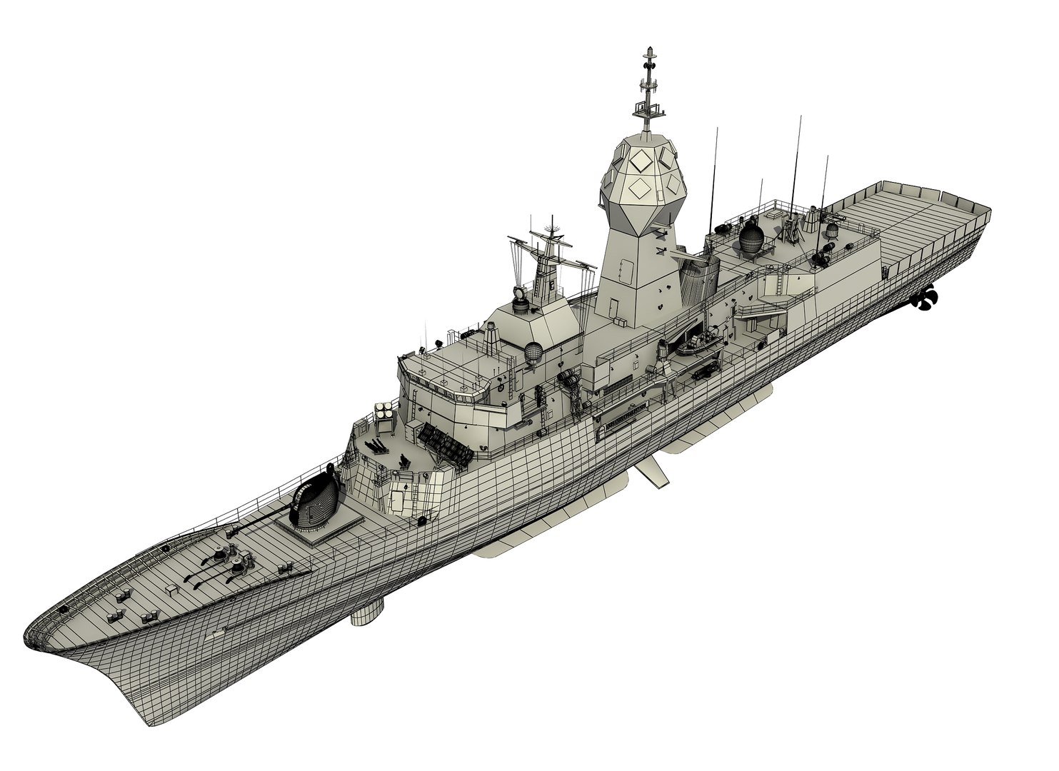 3D Model ANZAC MEKO Class Frigate HMAS ARUNTA FFH 151 - TurboSquid 2096516