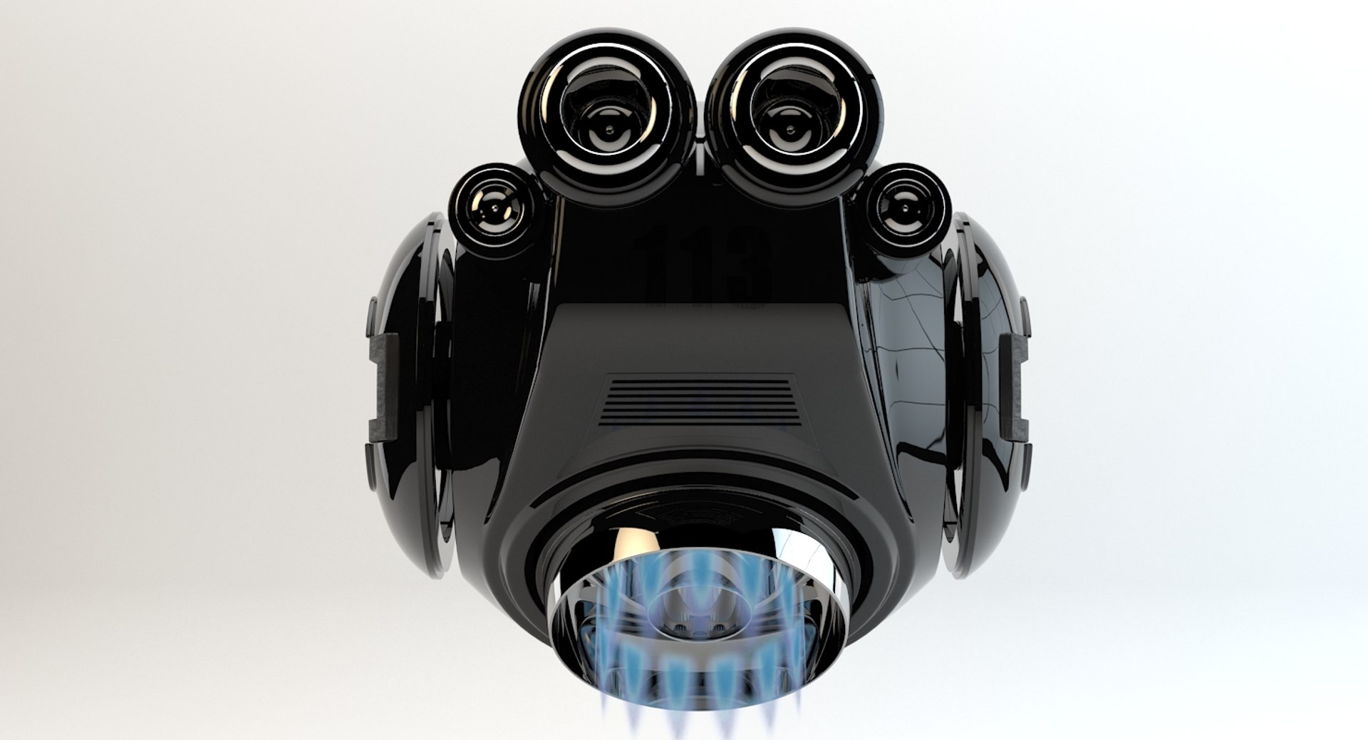 Sci-fi Drone Battle Robot 3d Obj