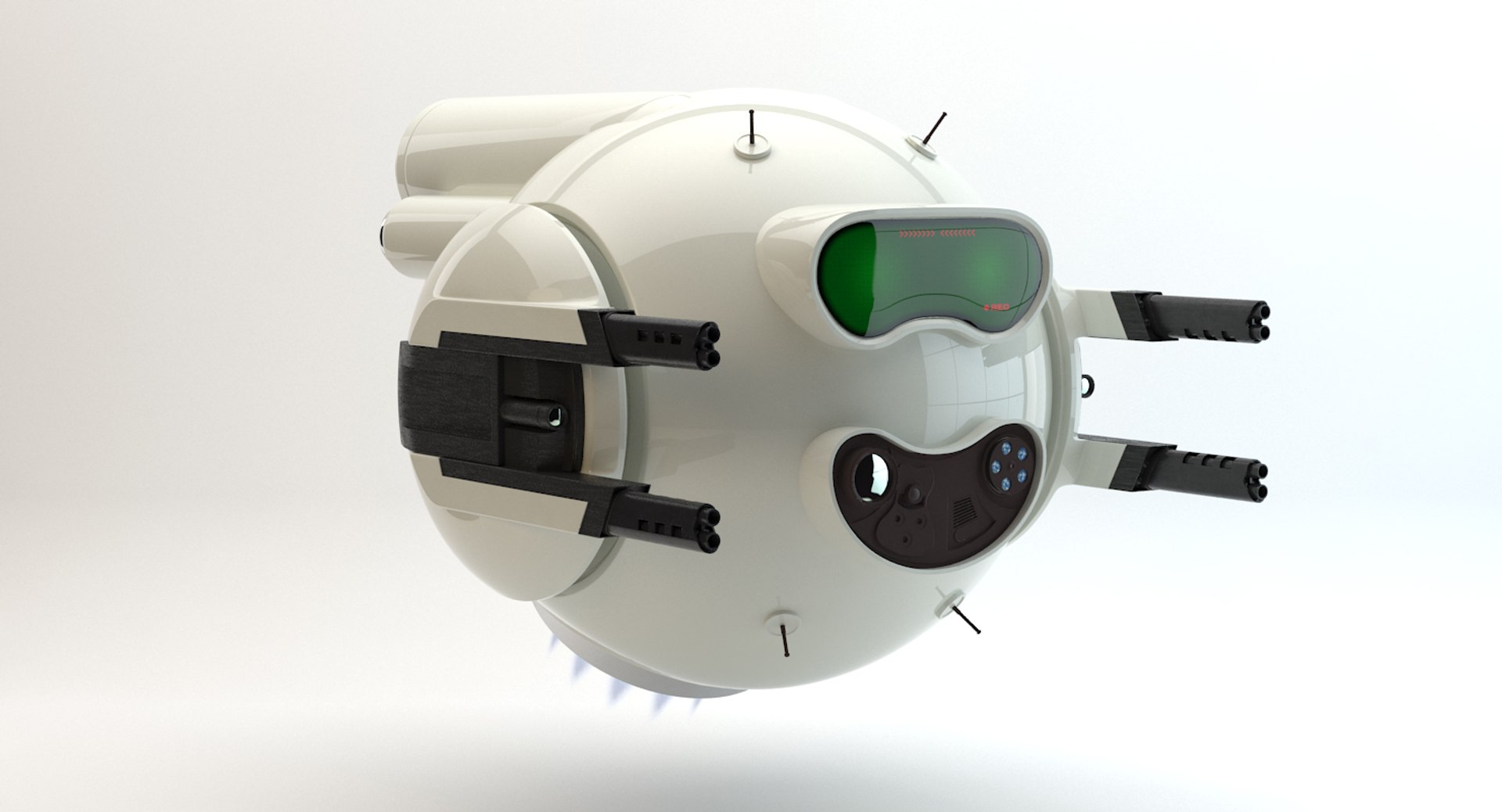Sci-fi Drone Battle Robot 3d Obj