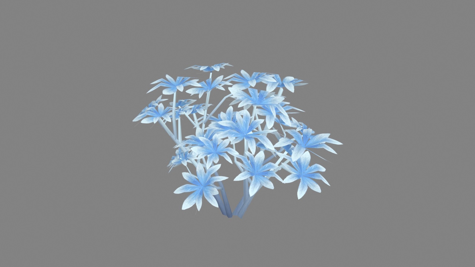 Trees Covered With Snow - Bushes In The Snow - Cartoon Shrubs 3D Model ...