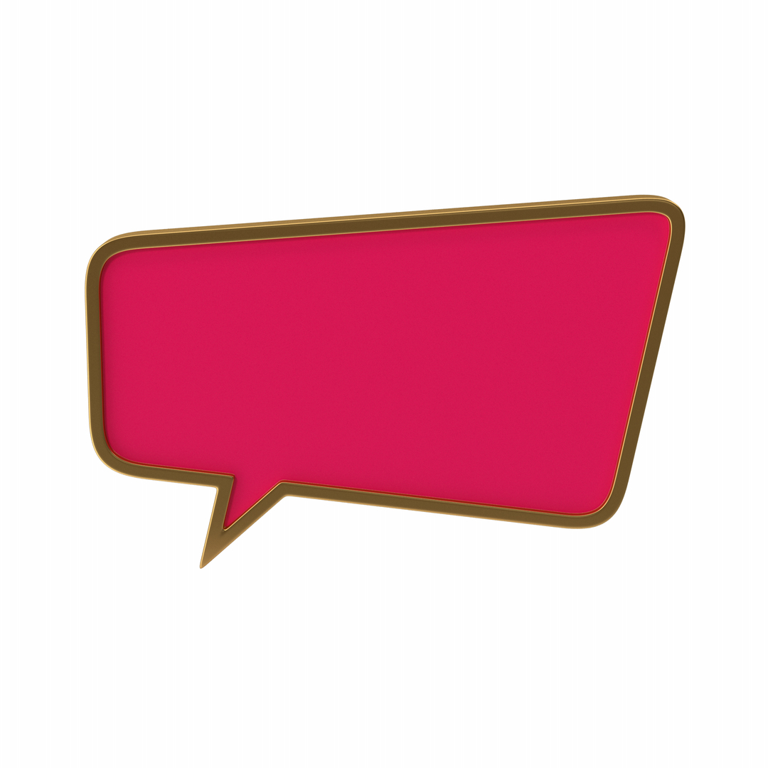 Pink Speech Bubble 3D Model - TurboSquid 2287886