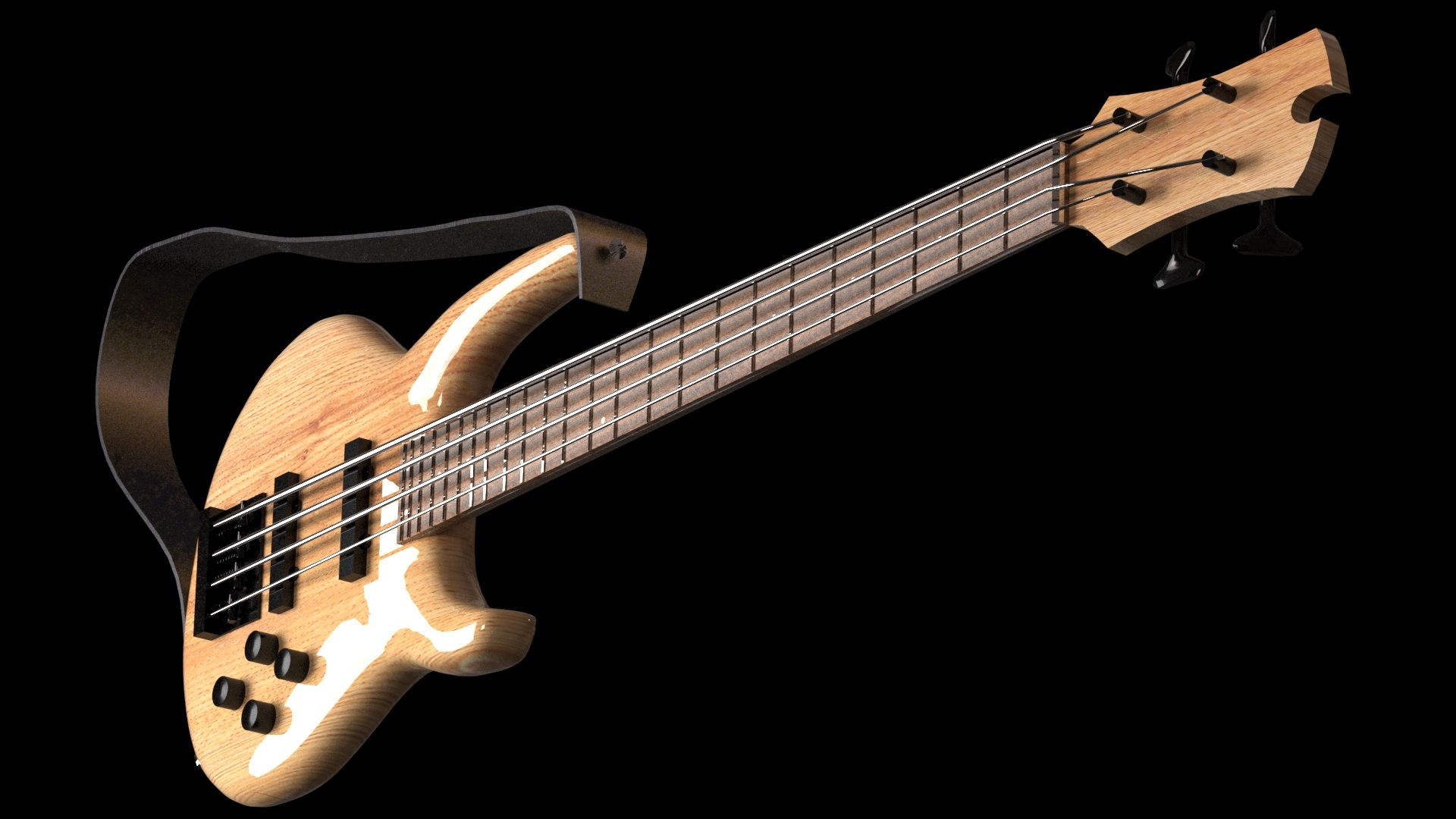 Bass Guitar 3D Model - TurboSquid 2000335