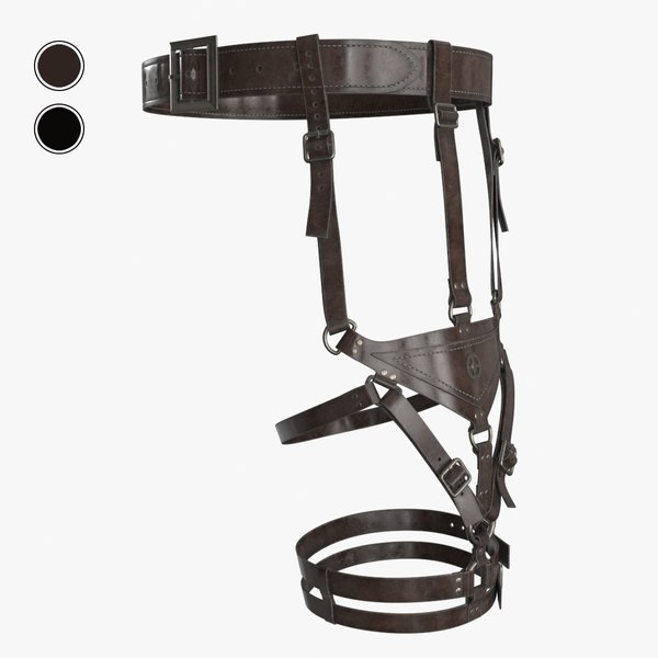 modelo 3d Arnés de cuero Bolsa para pierna Caza táctica - TurboSquid ...
