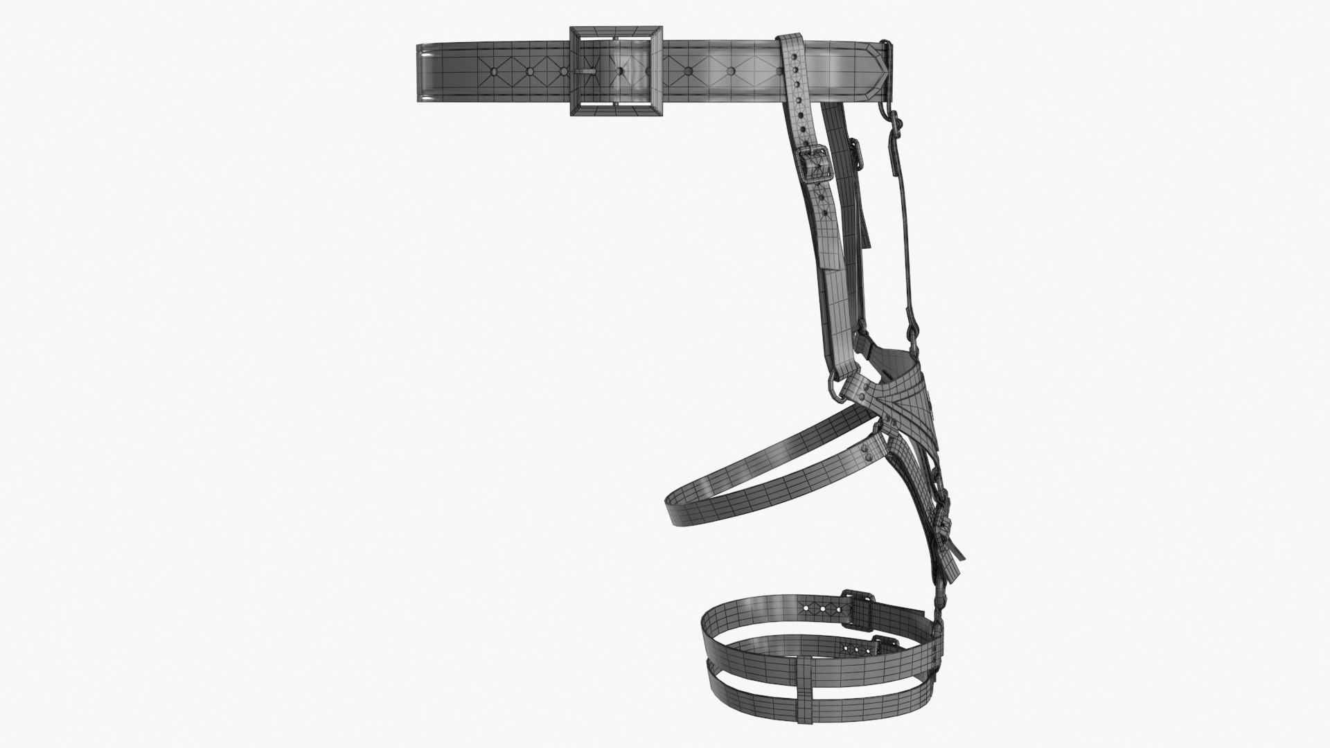 3D Leather Harness Leg Pouch Tactical Hunting 2 Colors - TurboSquid 2168127