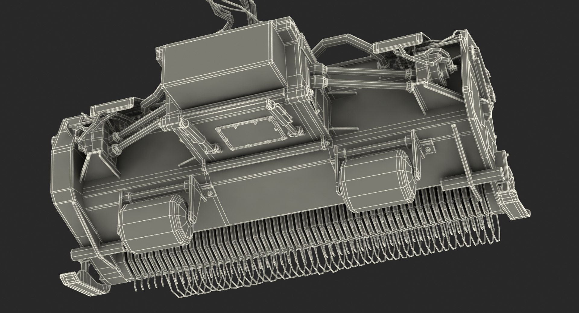Combine Harvester Draper Header Model - TurboSquid 1330725