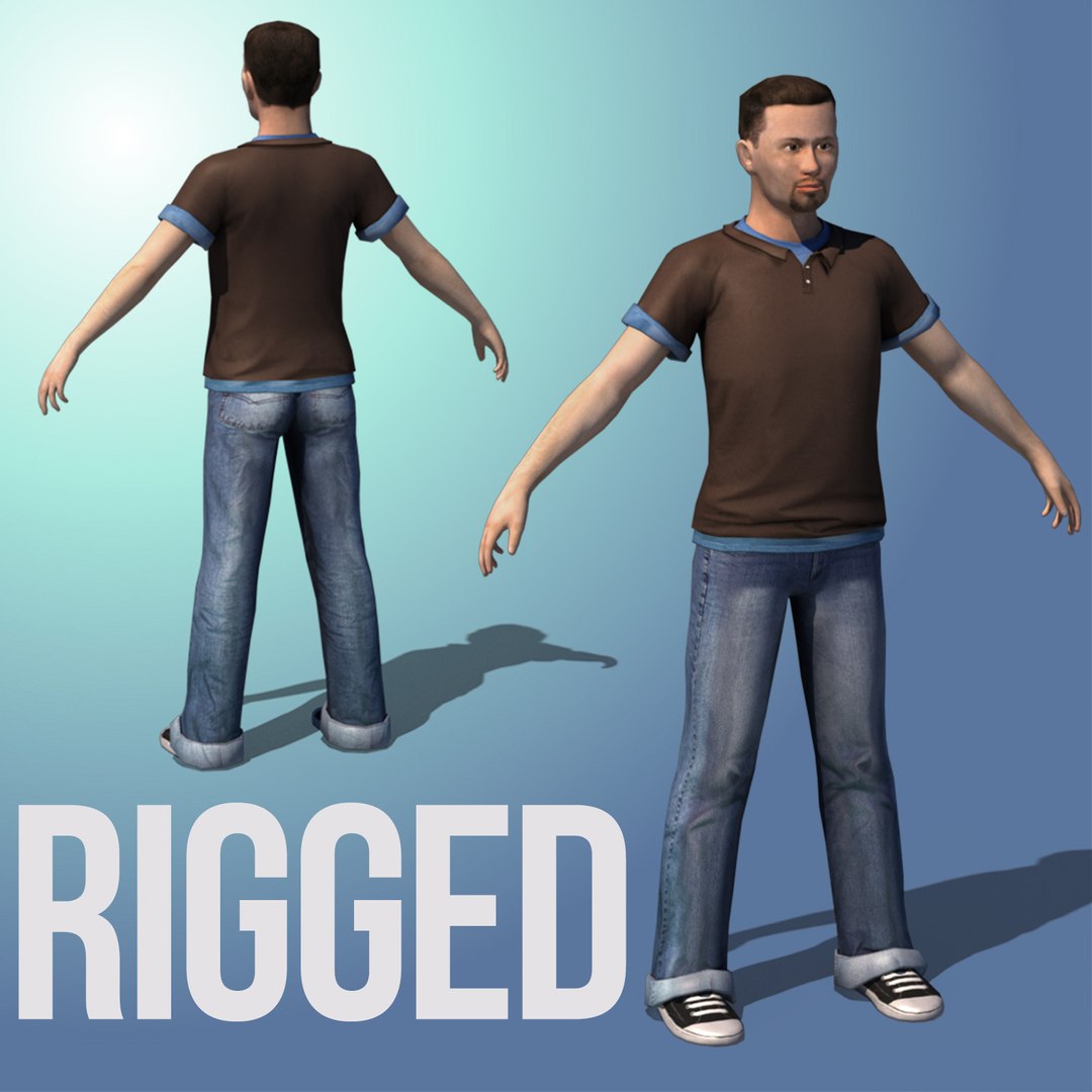 3D rigged male character ready model - TurboSquid 1641813