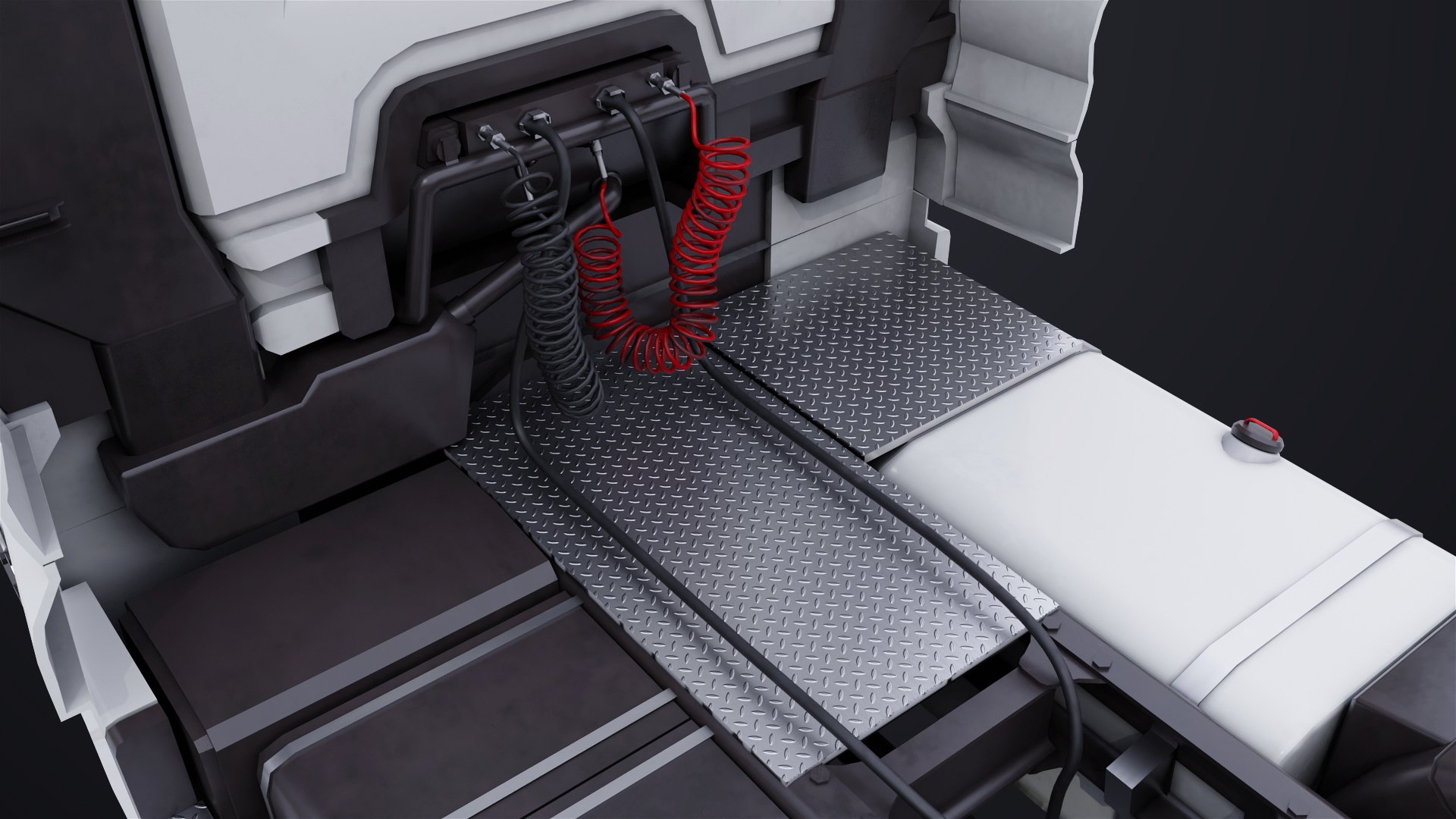 Heavy Truck 04 Chassis White All PBR Unity UE Textures Model ...