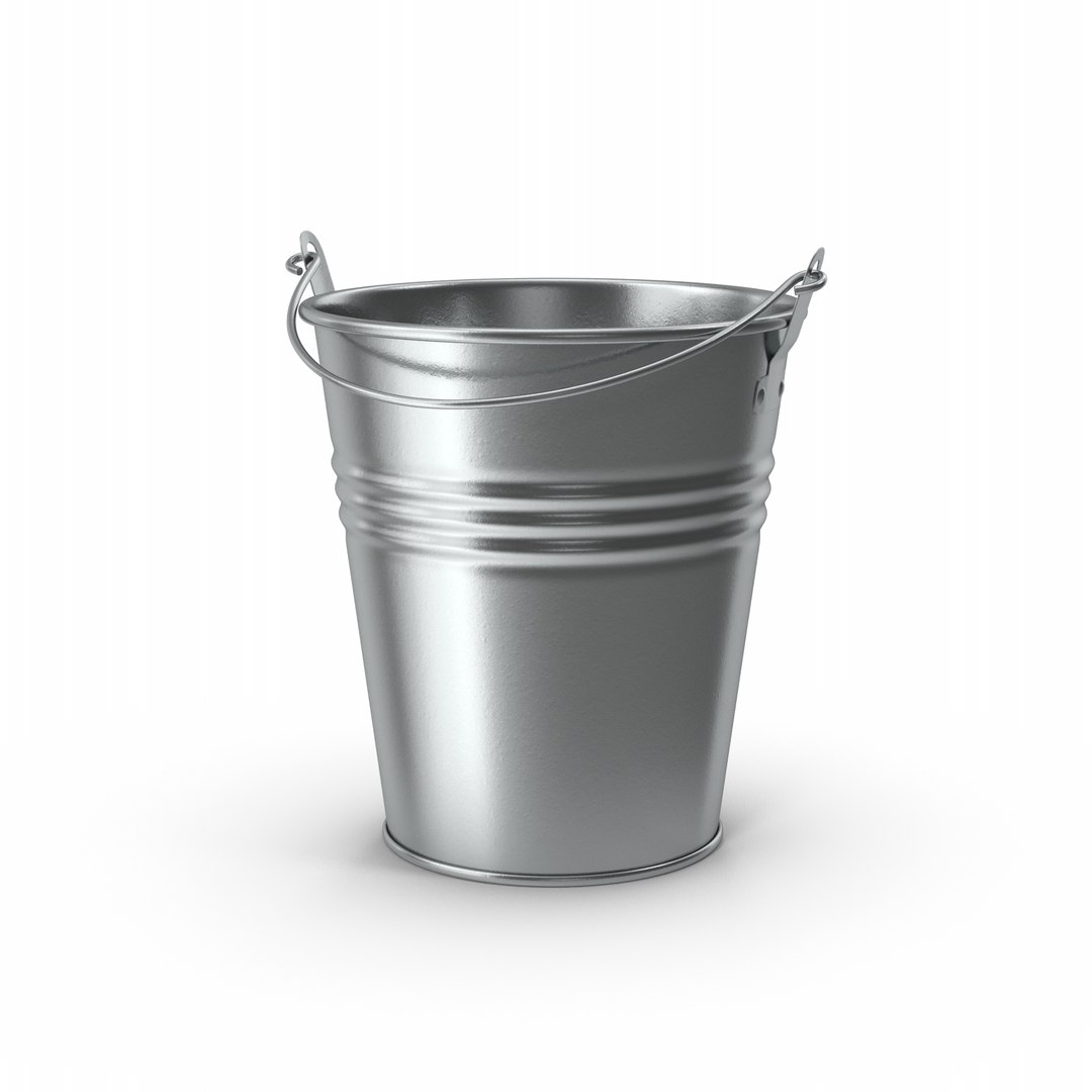 Steel Bucket With Handle 3D Model - TurboSquid 2193434
