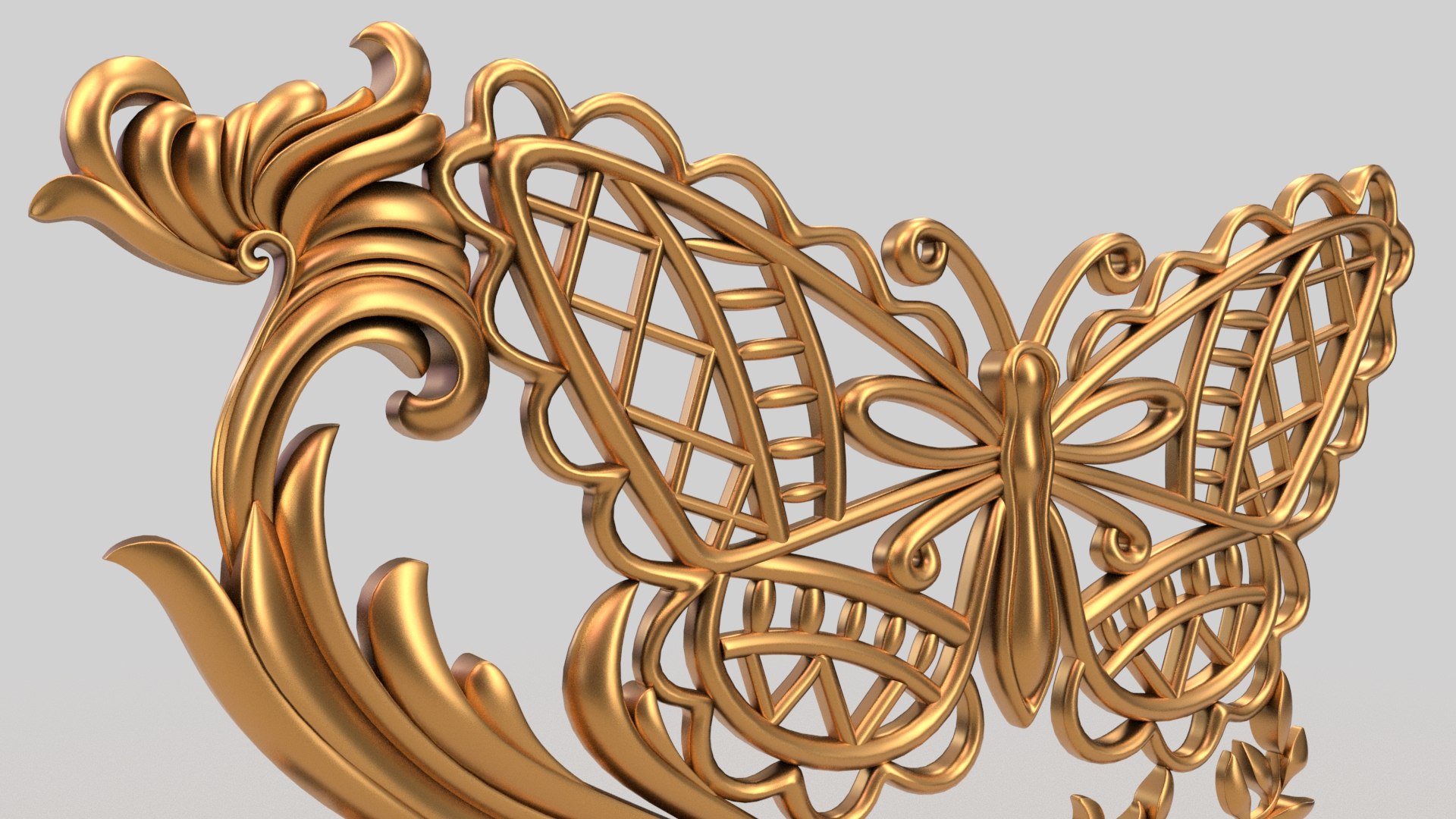 Pendant x1 butterfly cnc 3D model - TurboSquid 1630279