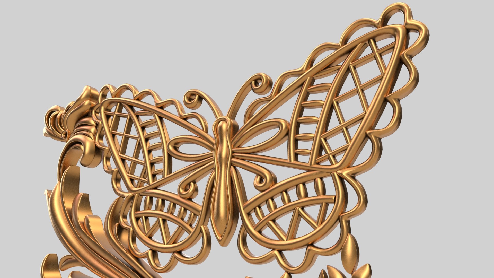 Pendant x1 butterfly cnc 3D model - TurboSquid 1630279