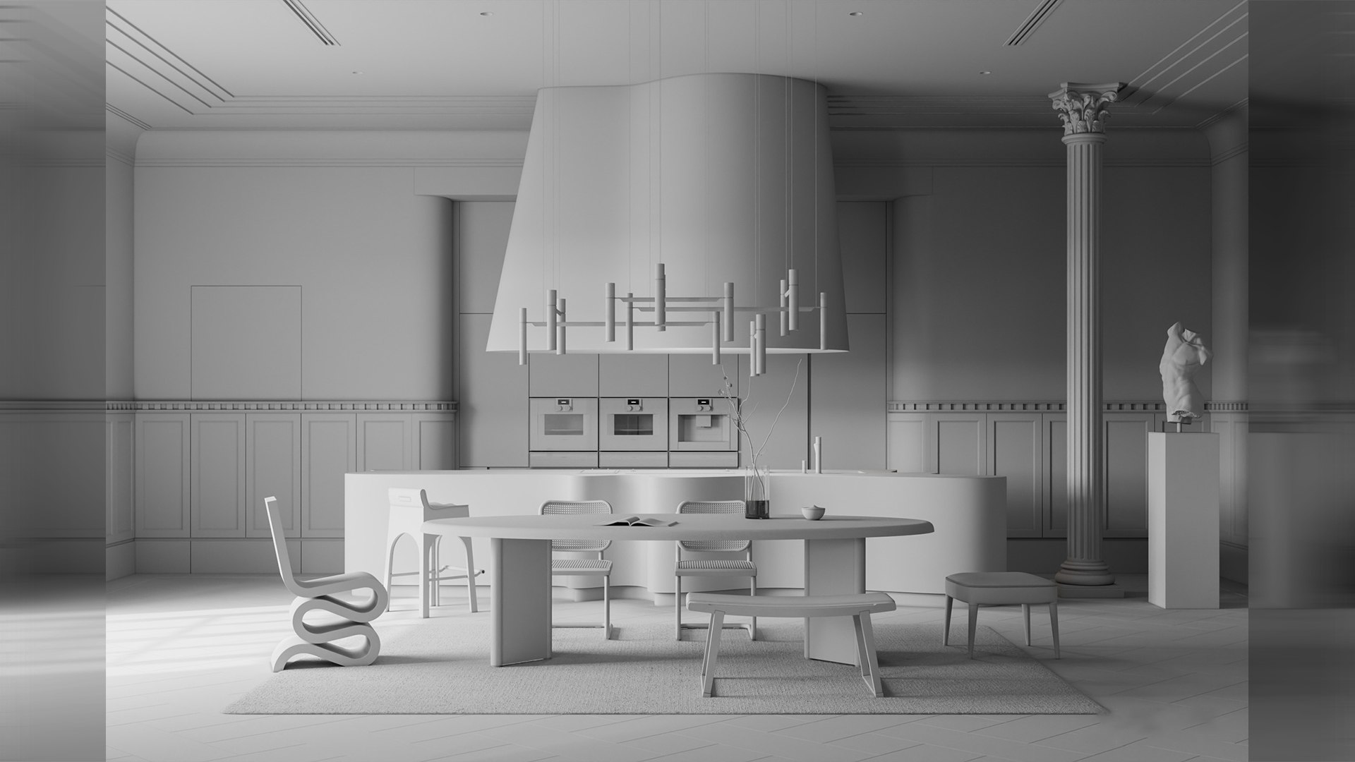 Living Room 02 - Maiholuxury - MAX FBX OBJ SKP DAE Simlab 3D Model ...