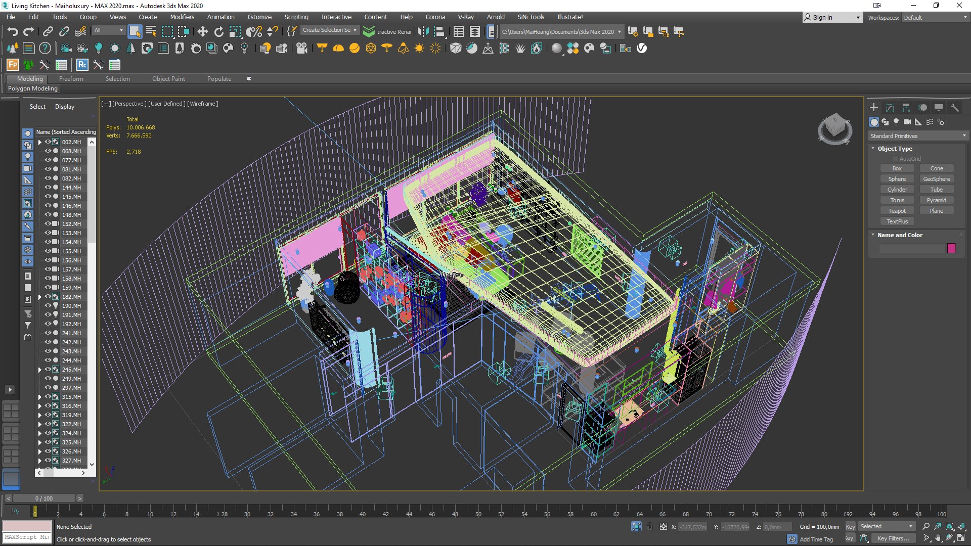 Living Kitchen 09 - Apartment - Maiholuxury - MAX FBX OBJ SKP DAE ...