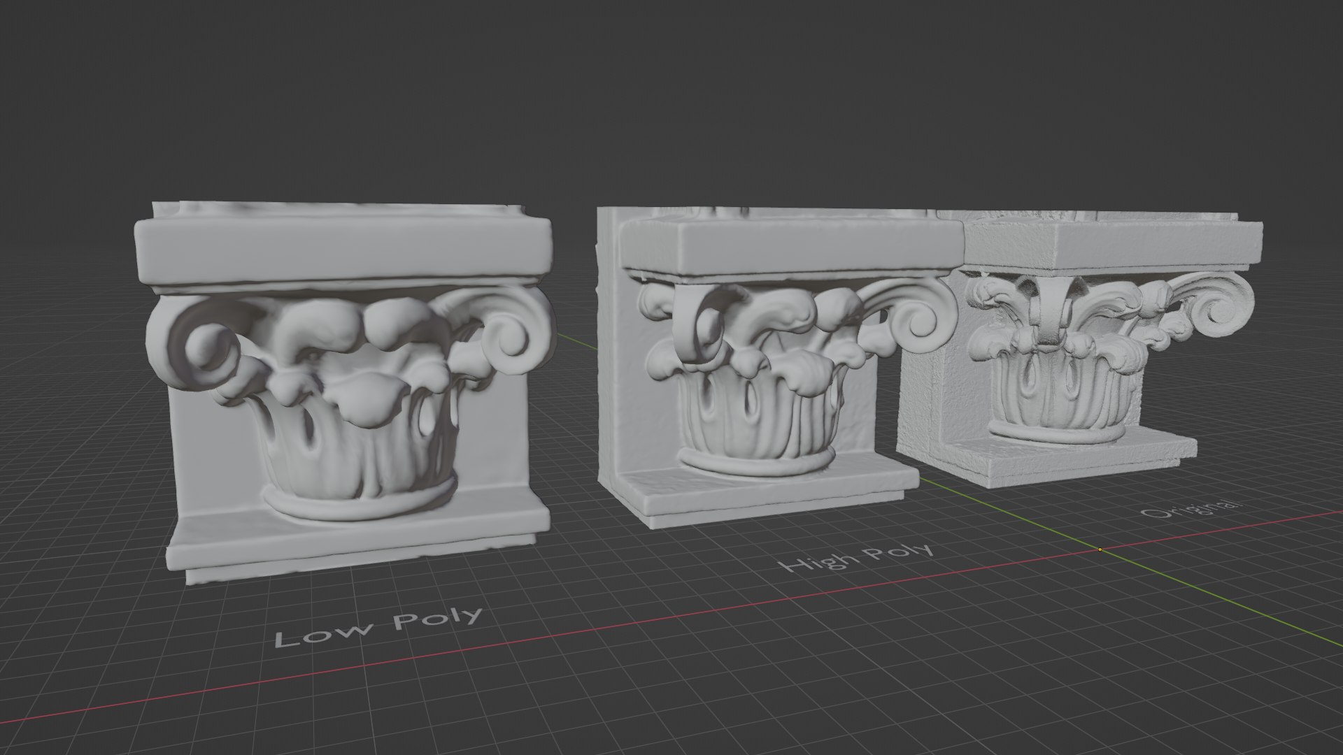 3D Scan Of A Decorative Architectural Capital 3D Model - TurboSquid 2275096