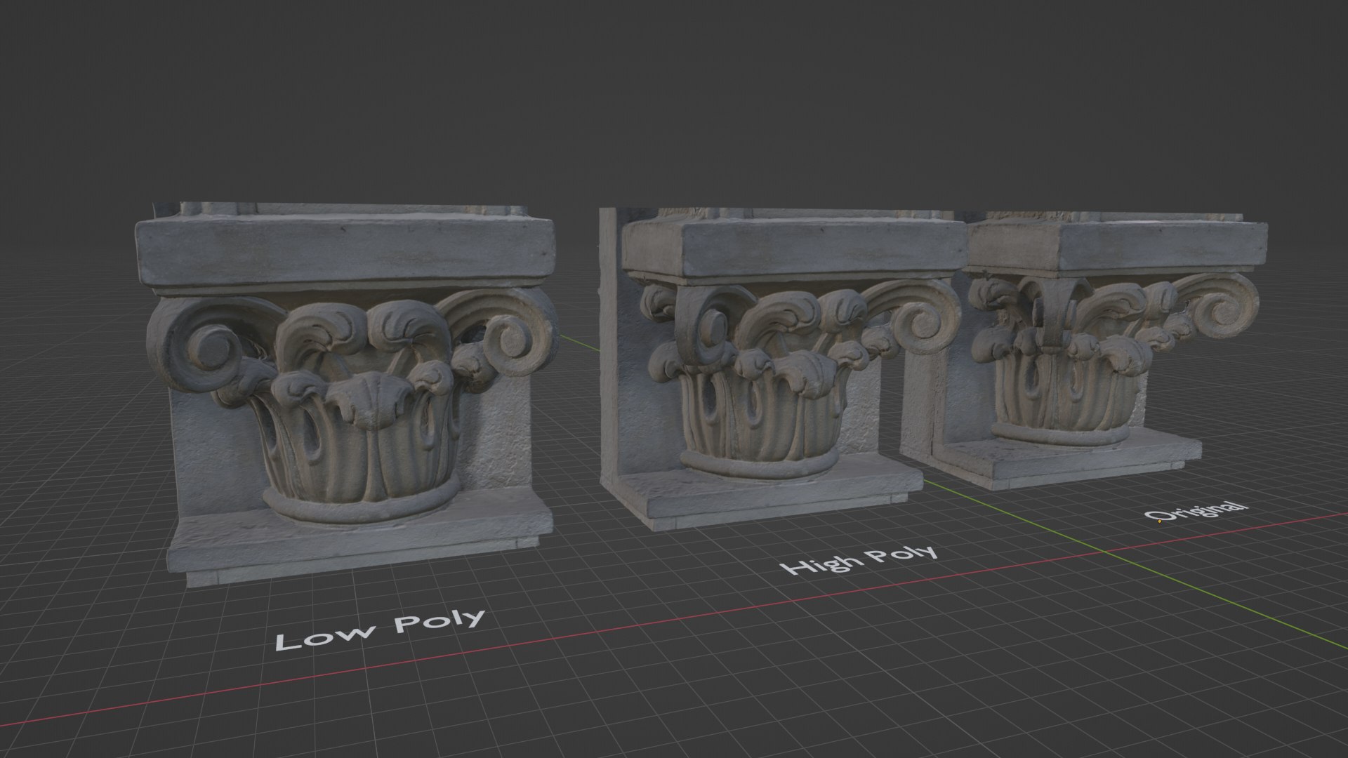 3D Scan Of A Decorative Architectural Capital 3D Model - TurboSquid 2275096