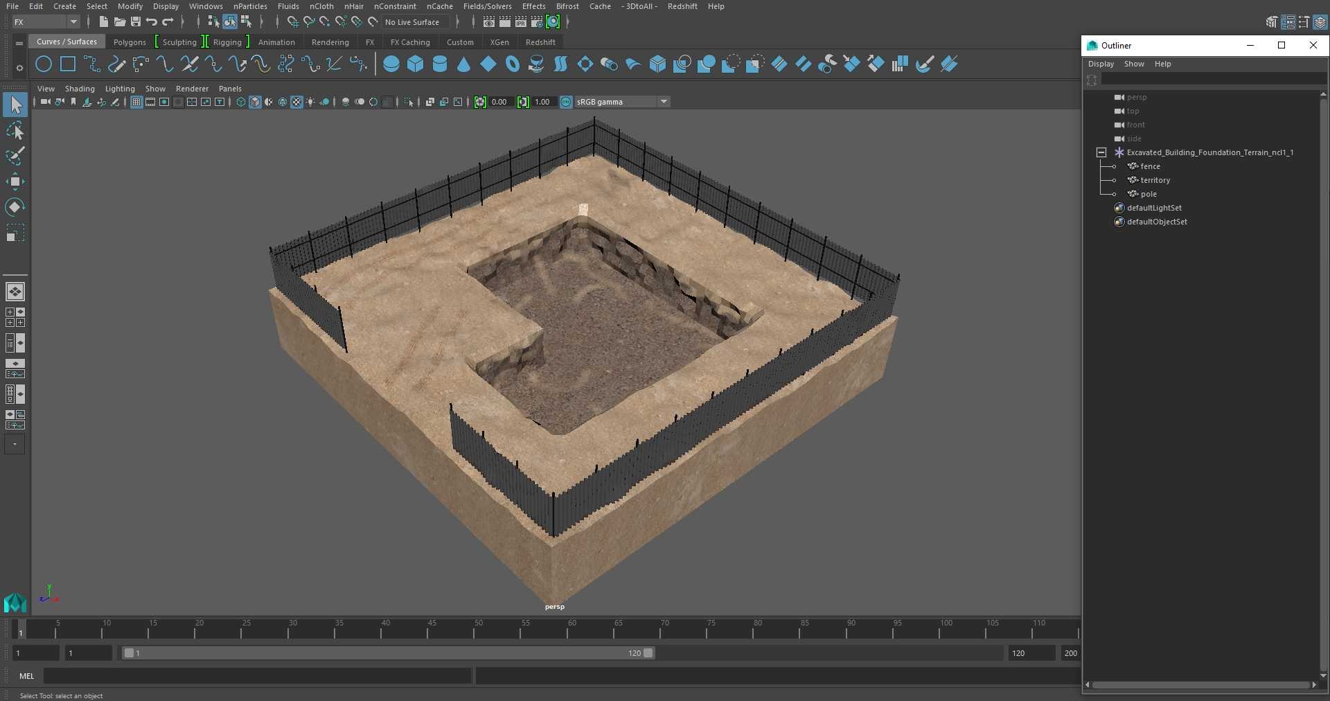 3D Model Excavated Building Foundation Terrain - TurboSquid 2288112