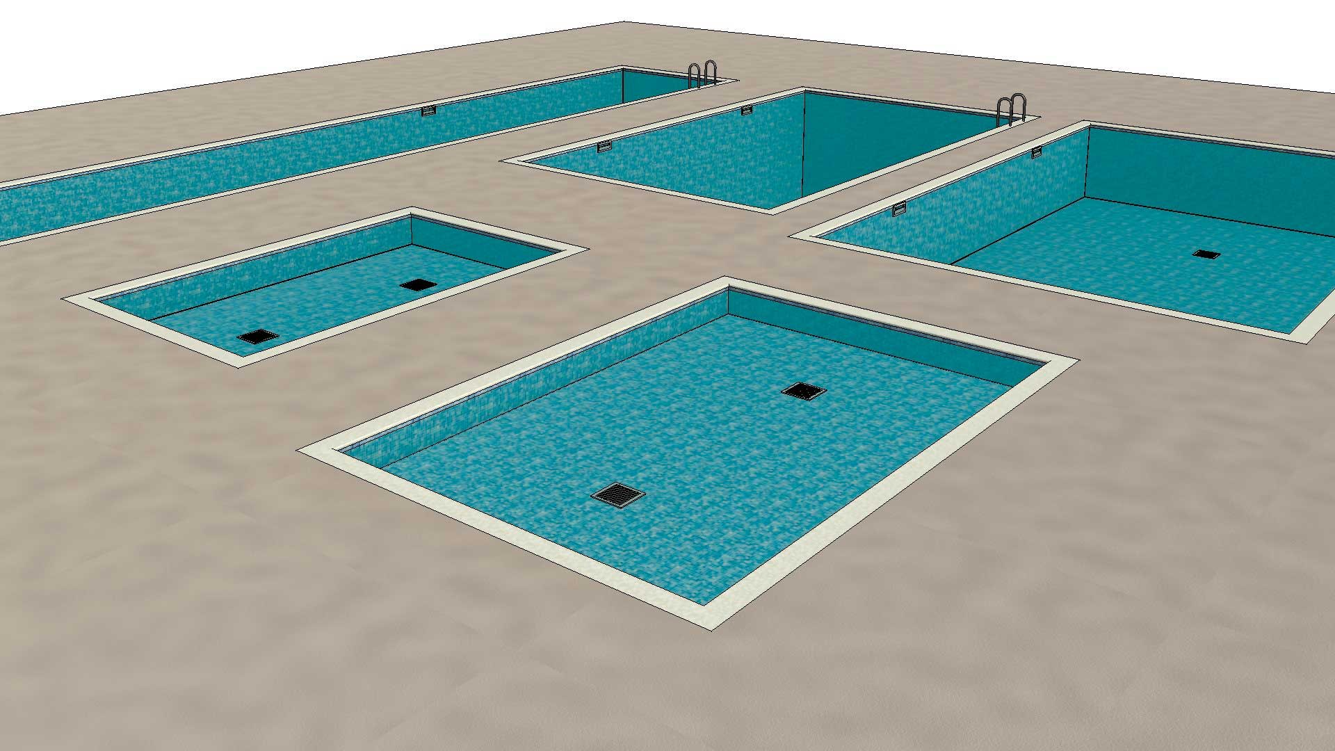 Rectangular Swimming Pools 3D Model - TurboSquid 2023874