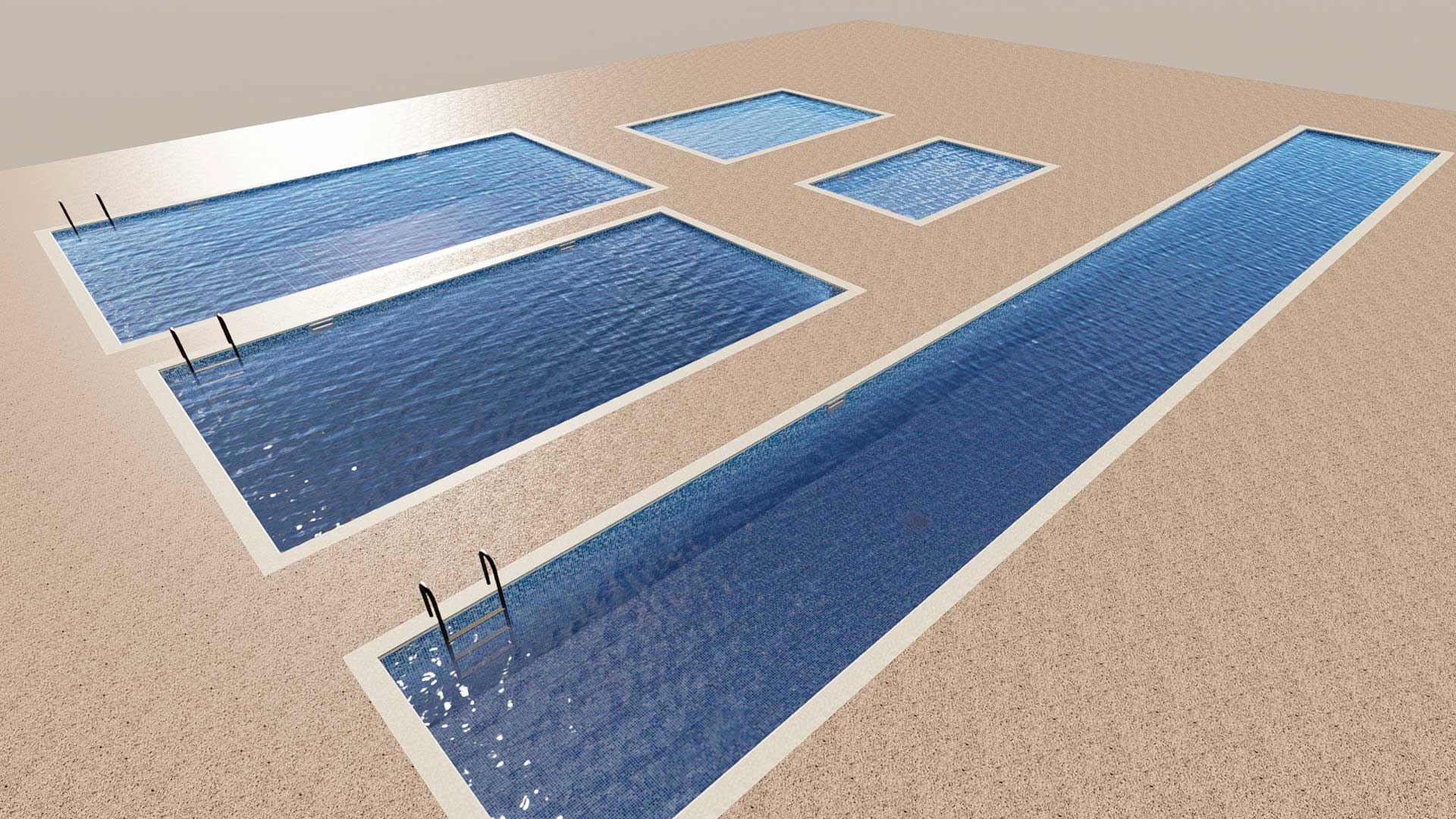 Rectangular Swimming Pools 3D Model - TurboSquid 2023874