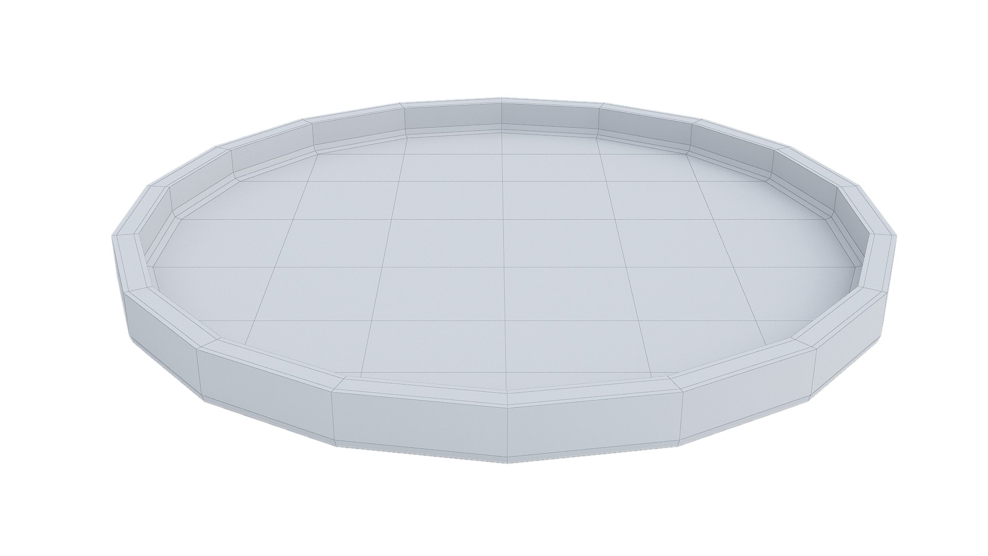 3D Model Round Wooden Tray - TurboSquid 1883097