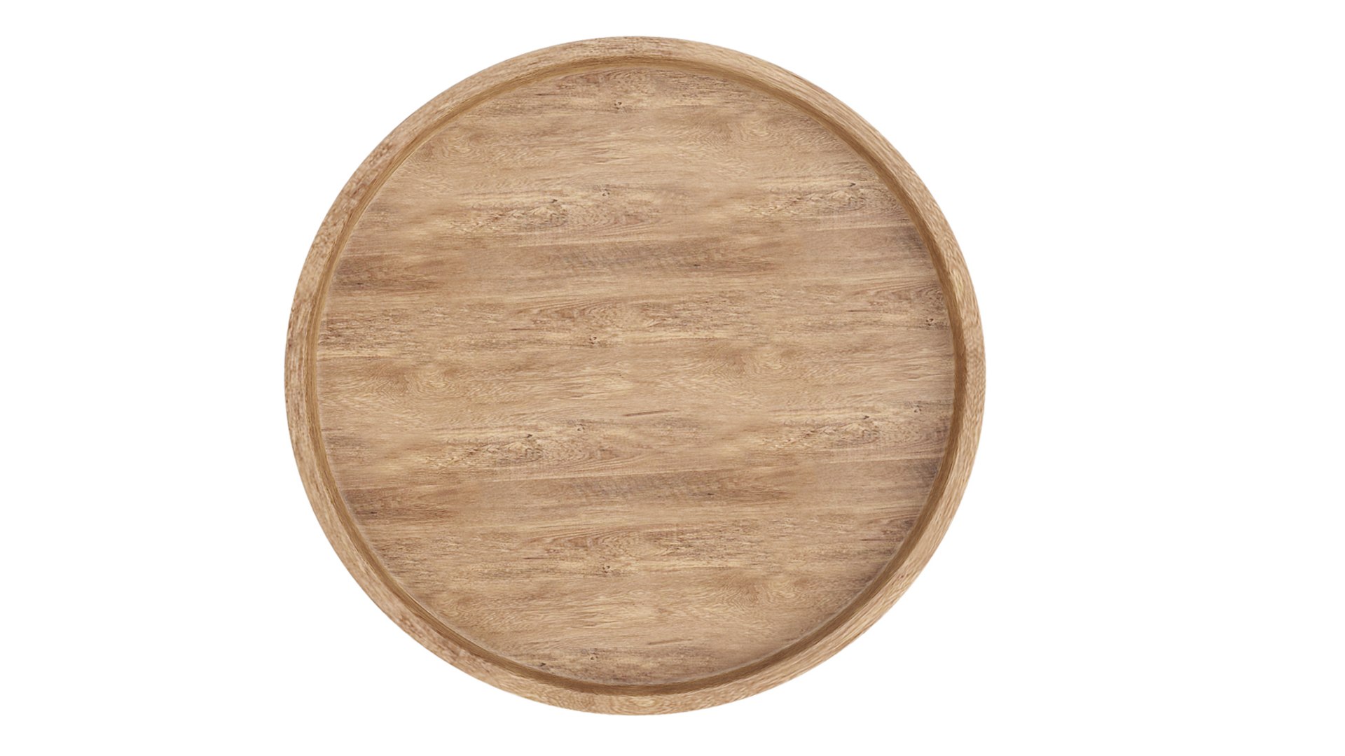3D Model Round Wooden Tray - TurboSquid 1883097