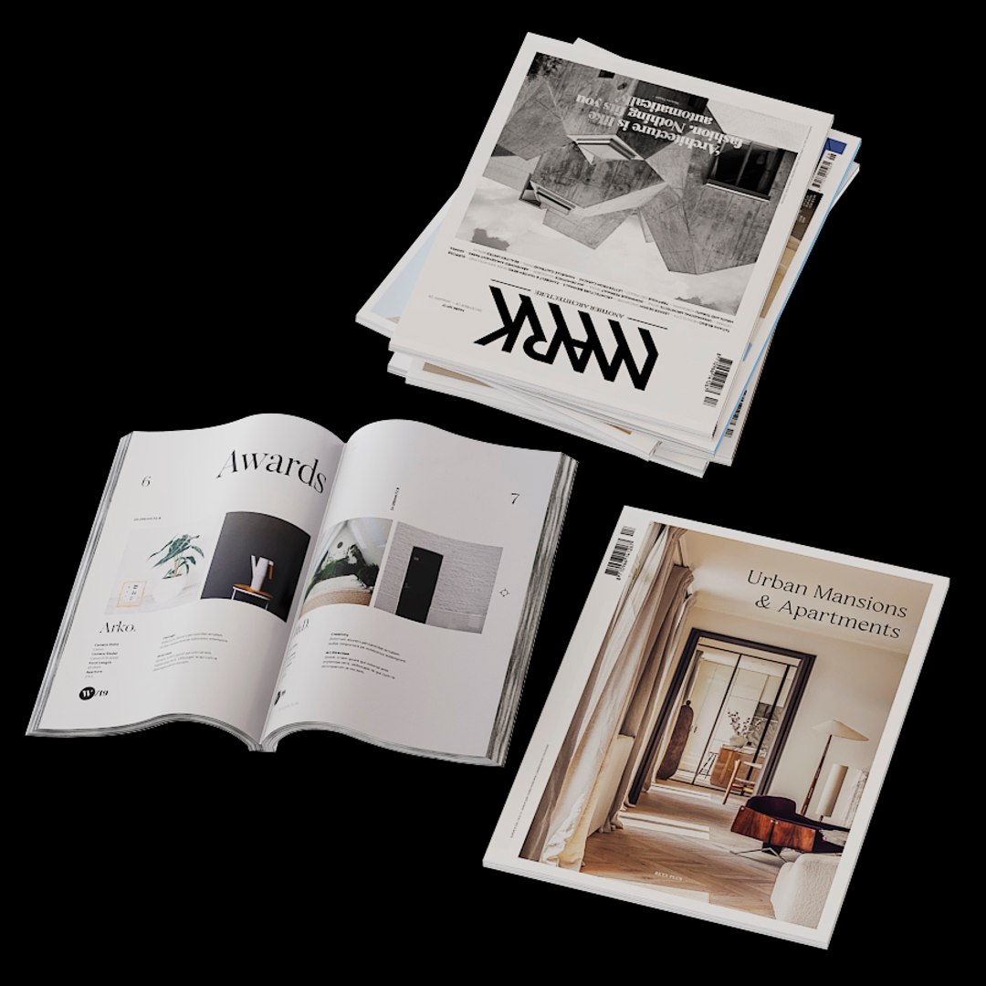 Magazines Set 3 3D Model - TurboSquid 1612185
