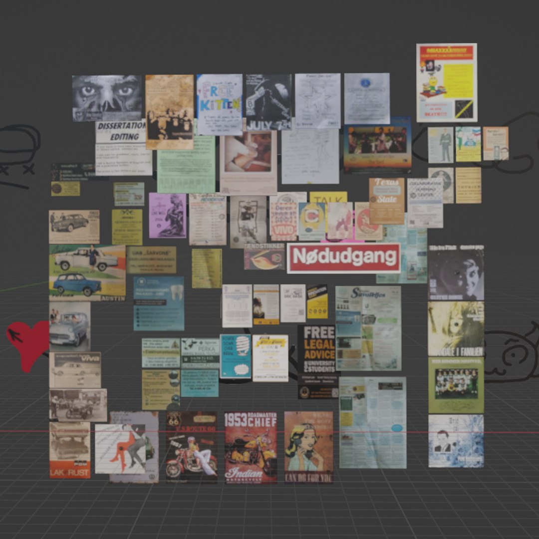 3D 67 flyer-advertisement-sticker pack Texture model - TurboSquid 2068694