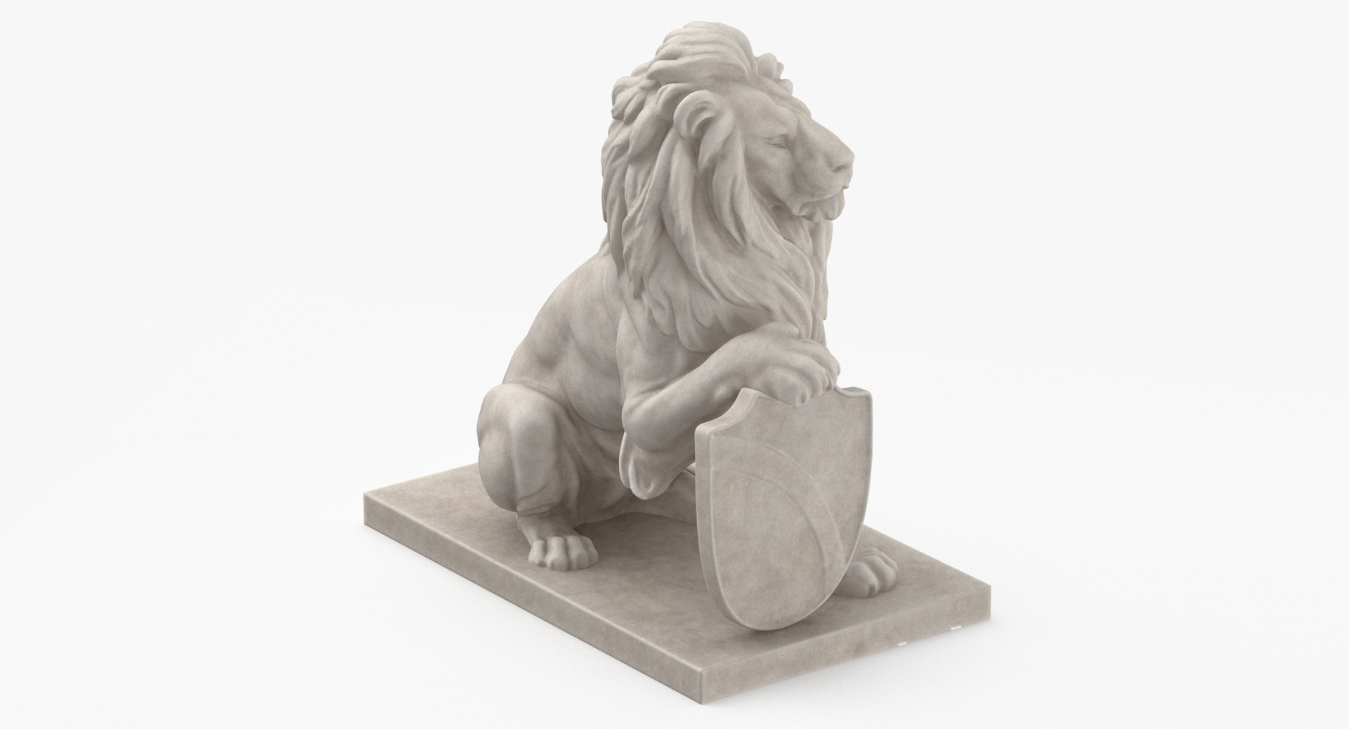 Ancient Roman Sitting Lion Statue 3D Model - TurboSquid 2181813