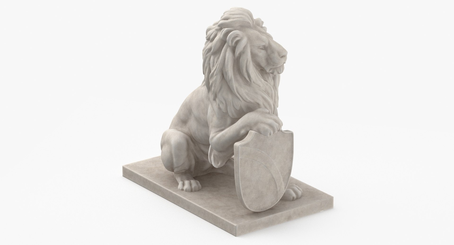 Ancient Roman Sitting Lion Statue 3D model - TurboSquid 2181813