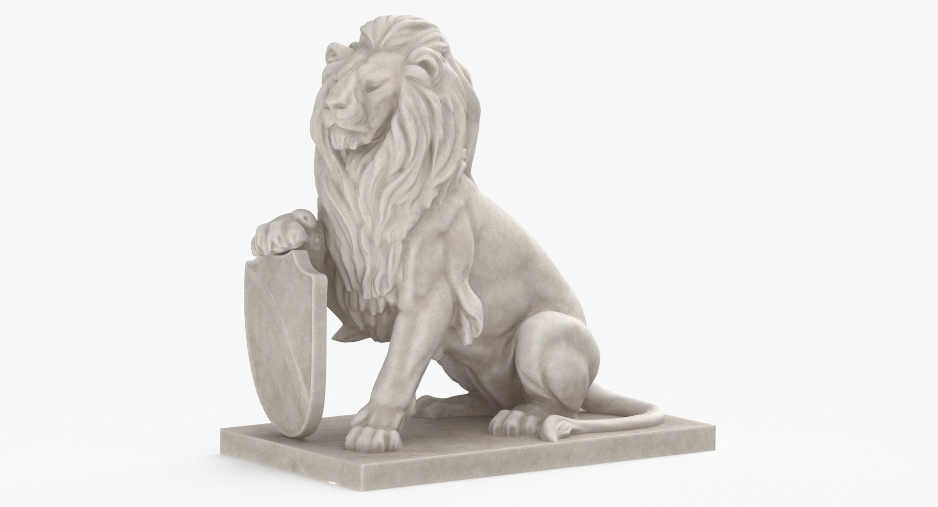 Ancient Roman Sitting Lion Statue 3D Model - TurboSquid 2181813