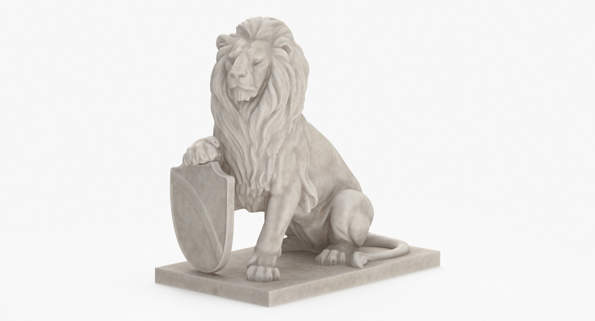 Ancient Roman Sitting Lion Statue 3D model - TurboSquid 2181813