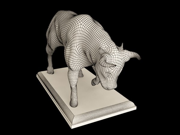 3d bull statue model