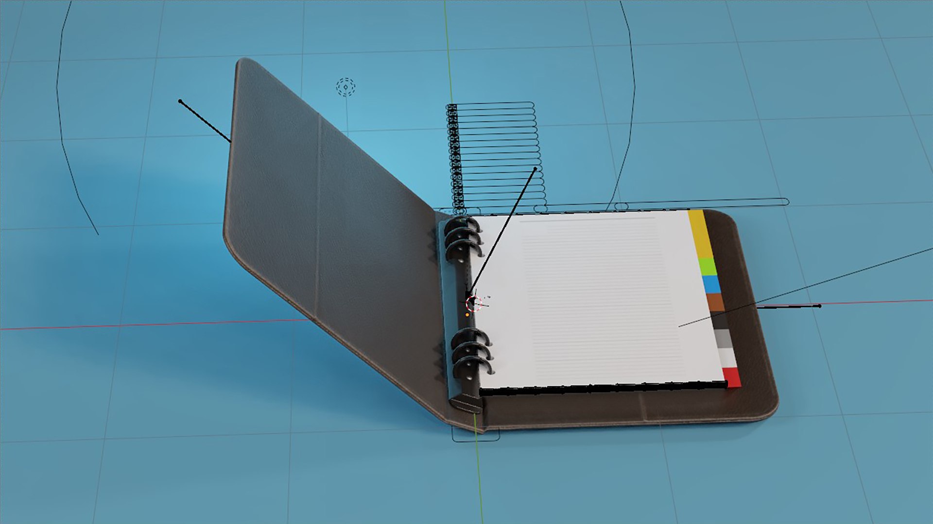 3D Rigged Leather NotepadNotebookOrginizer For Stunning Infographics ...