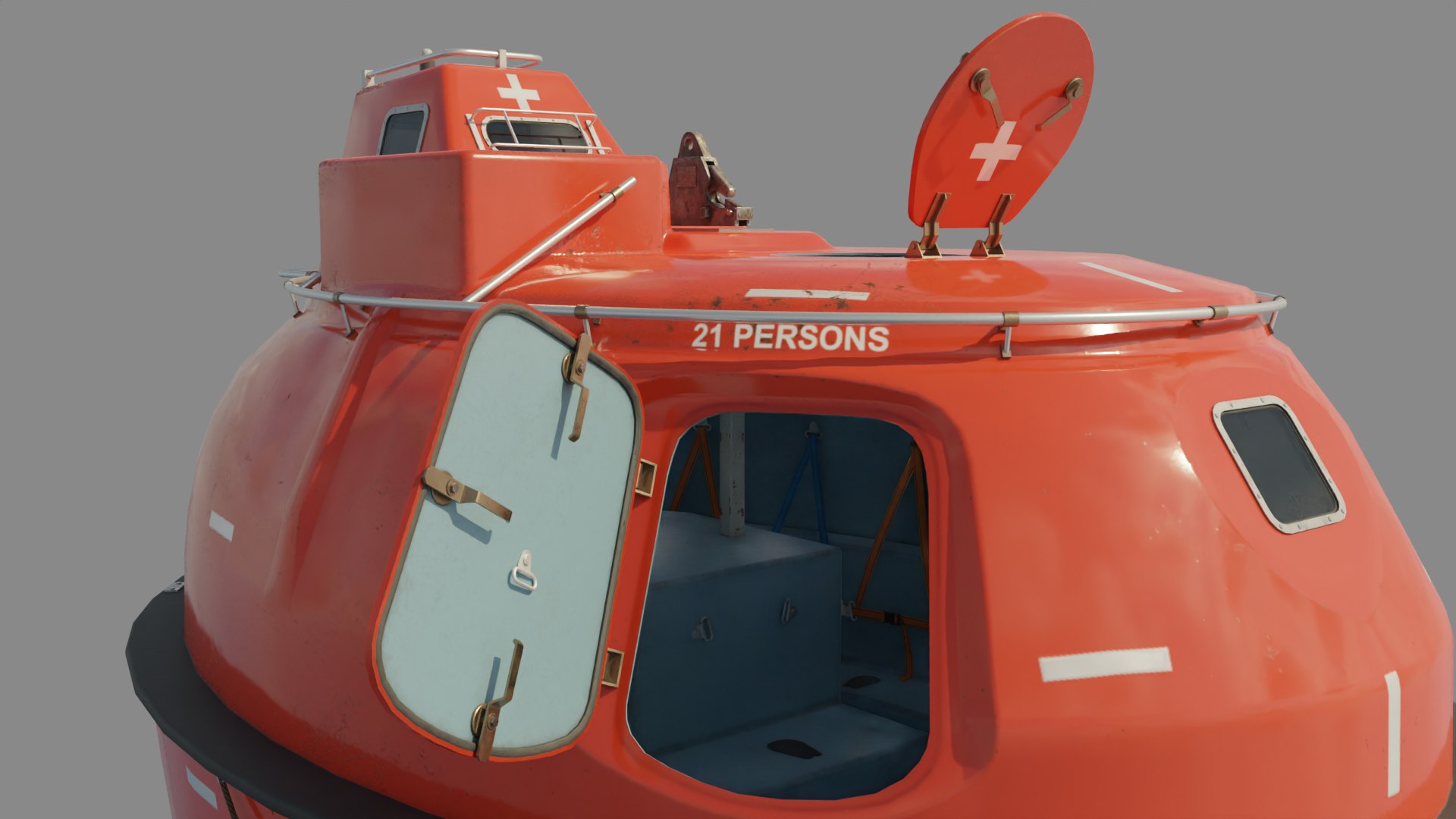 Lifeboat Capsule 3D Model - TurboSquid 2130290
