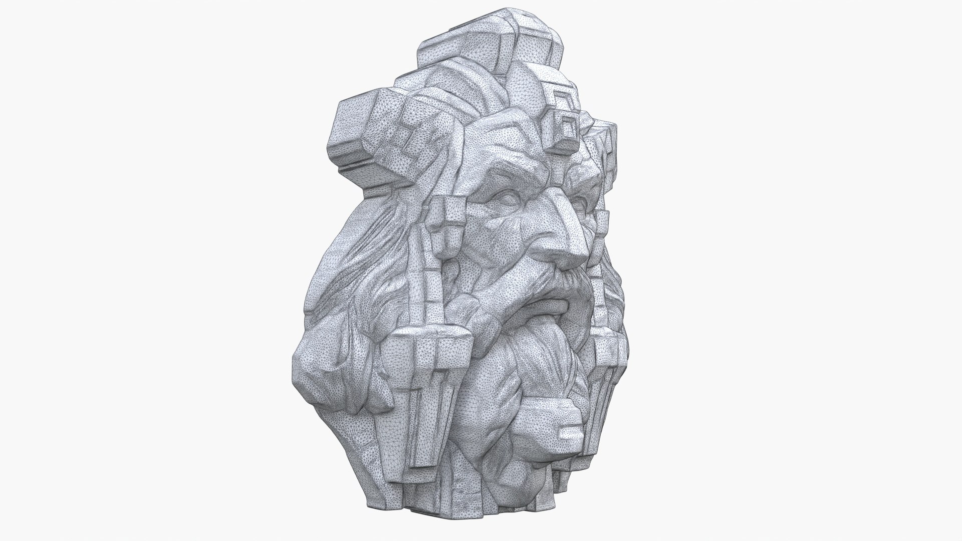 Stone Sentinel Bust 4 3D - TurboSquid 2187740